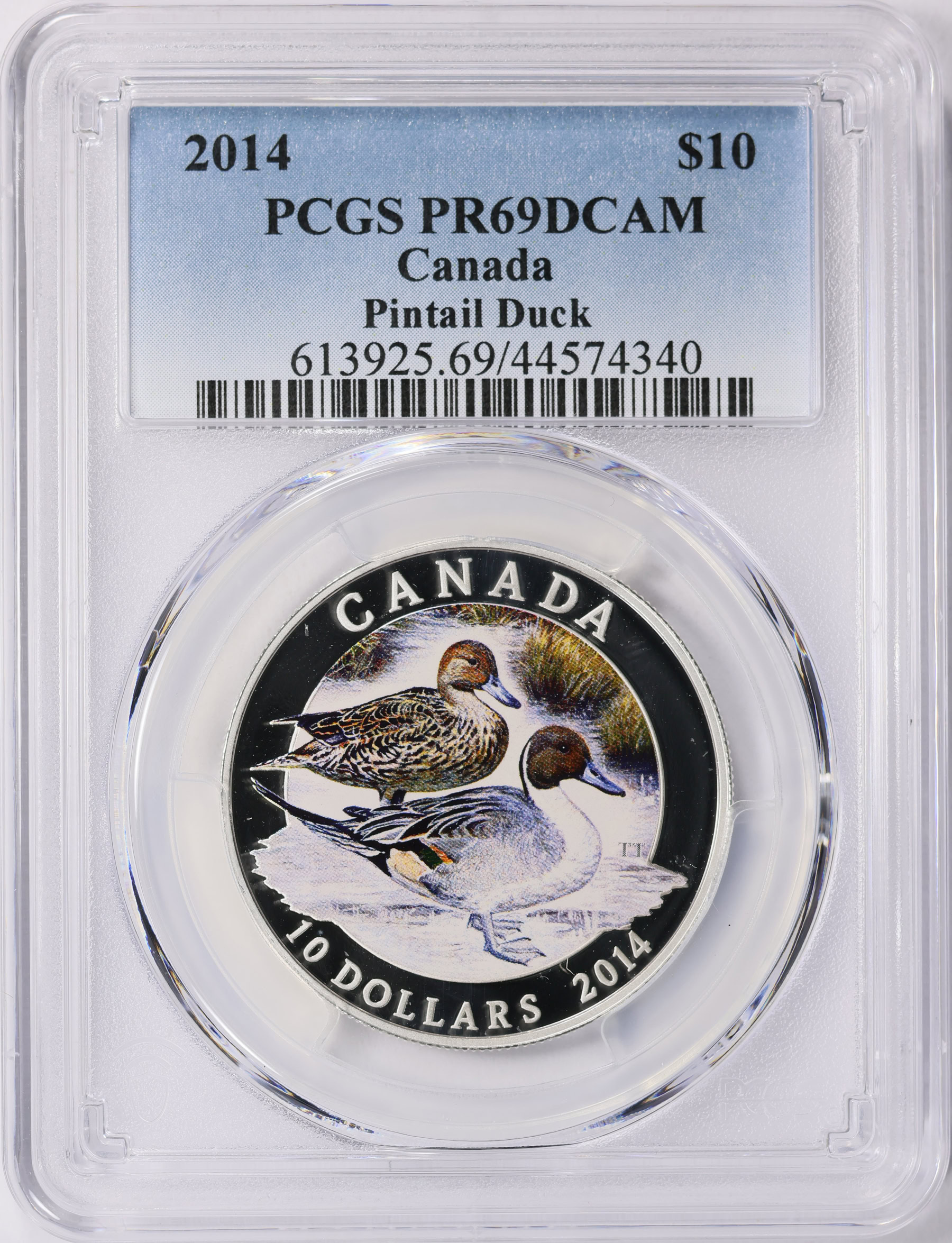 Canada 2014 Silver $10 Pintail Duck KM-1607 PCGS Proof-69 DCAM (ASW = 0 ...