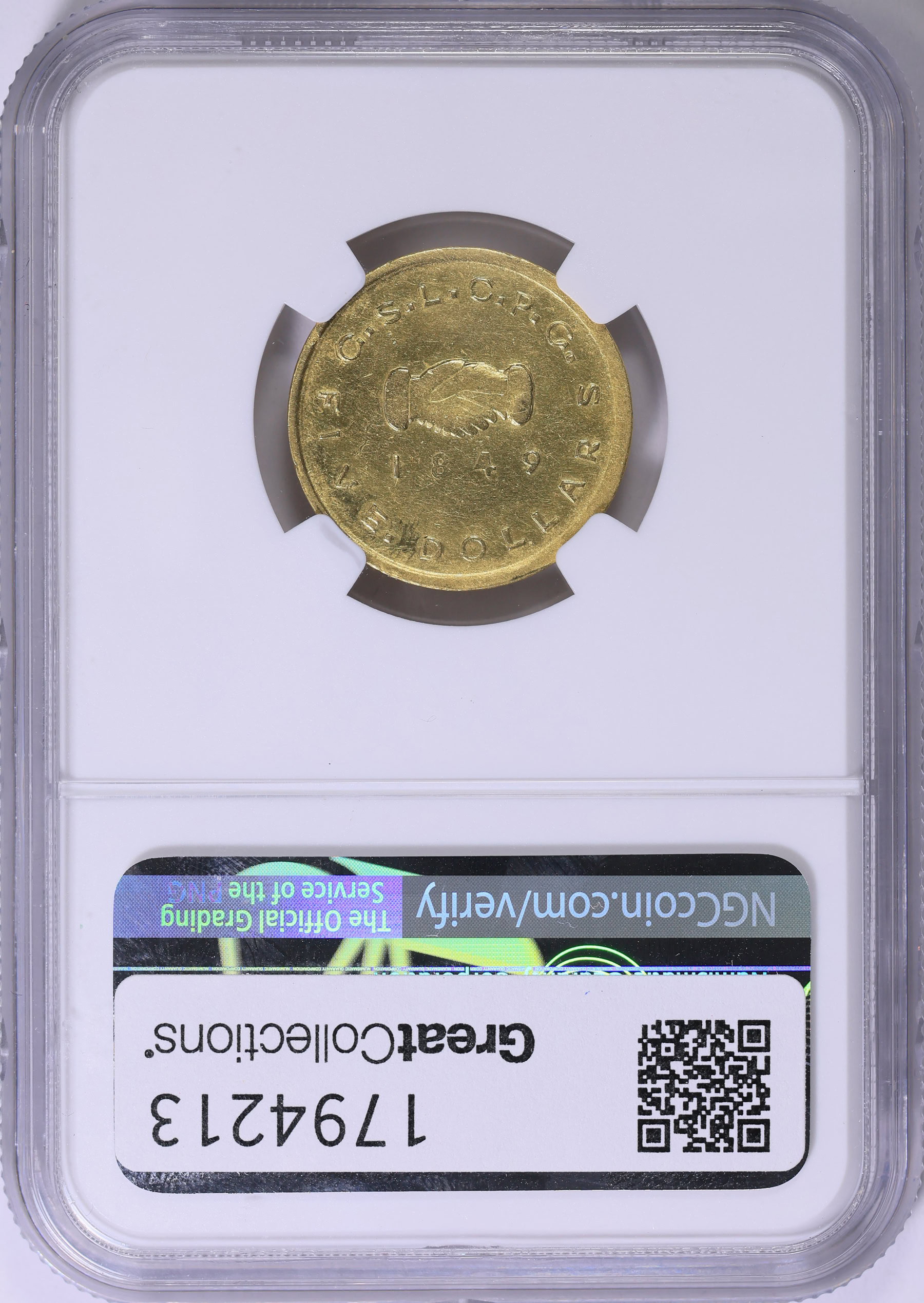 1849 Mormon Gold (Utah) $5 Mormon NGC AU-58 (Item 1794213 ...