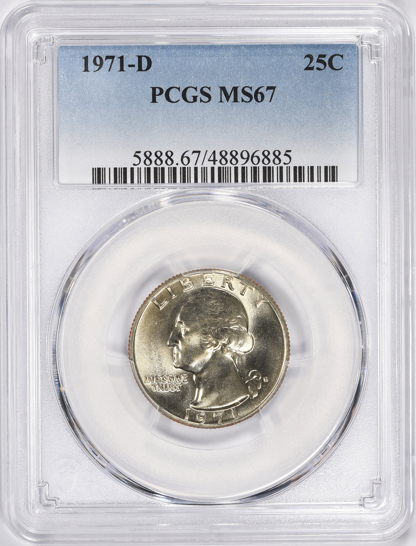 1971-D Washington Quarter PCGS MS-67 (Item 1794429) | GreatCollections Coin Auctions