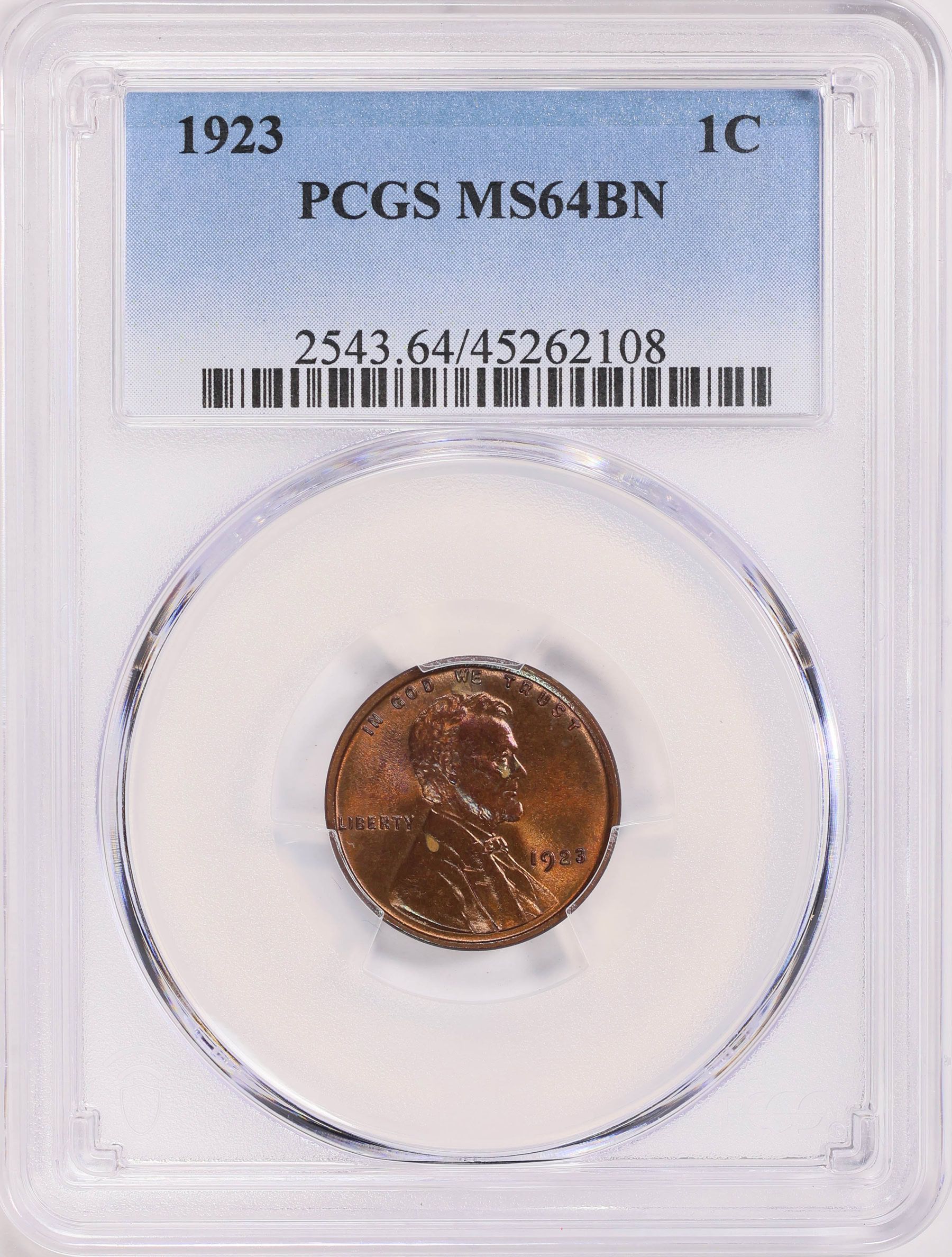 1923 Lincoln Cent PCGS MS-64 BN (Item 1794480) | GreatCollections Coin Auctions