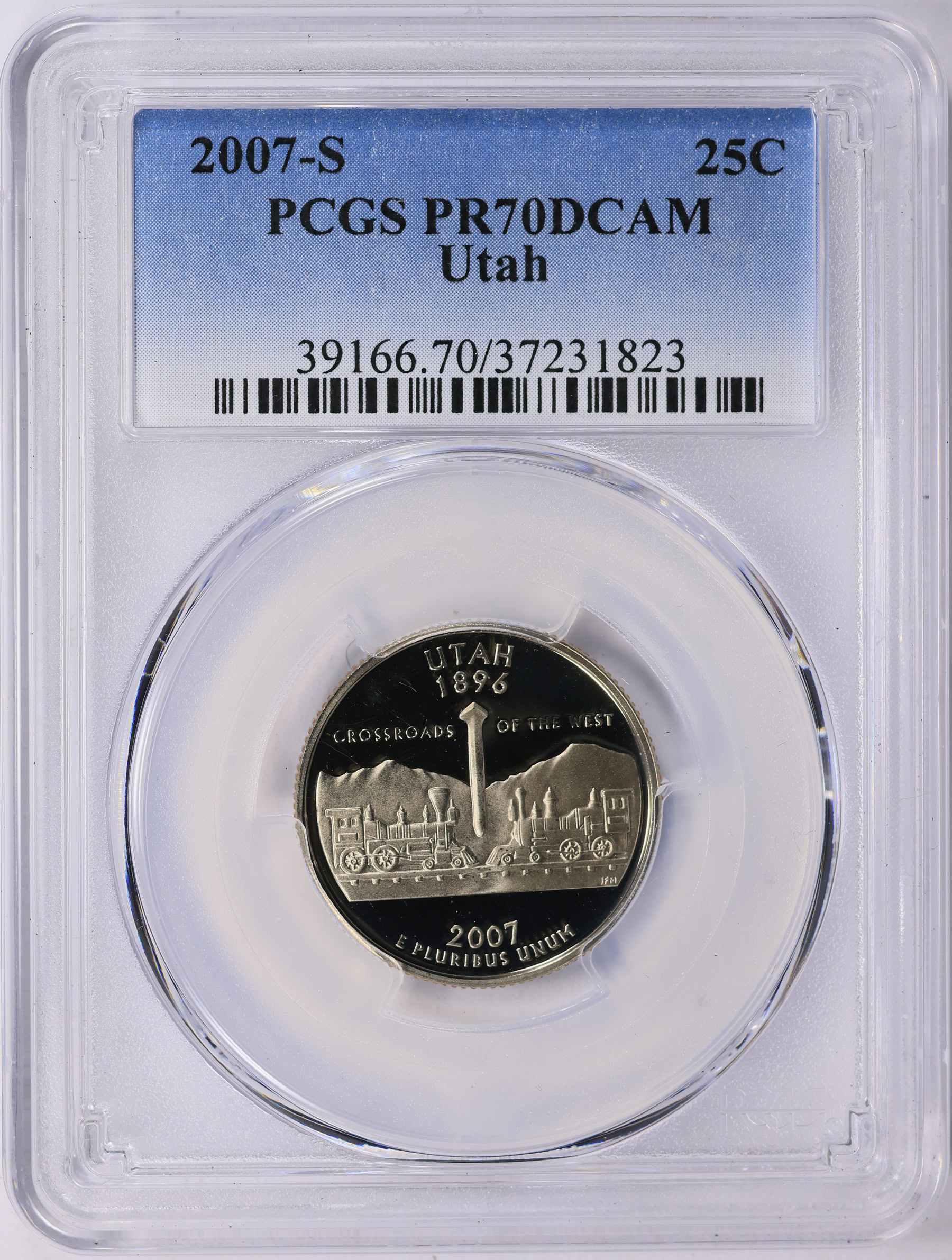 2007-S State Quarter Utah PCGS Proof-70 DCAM (Item 1794636 ...