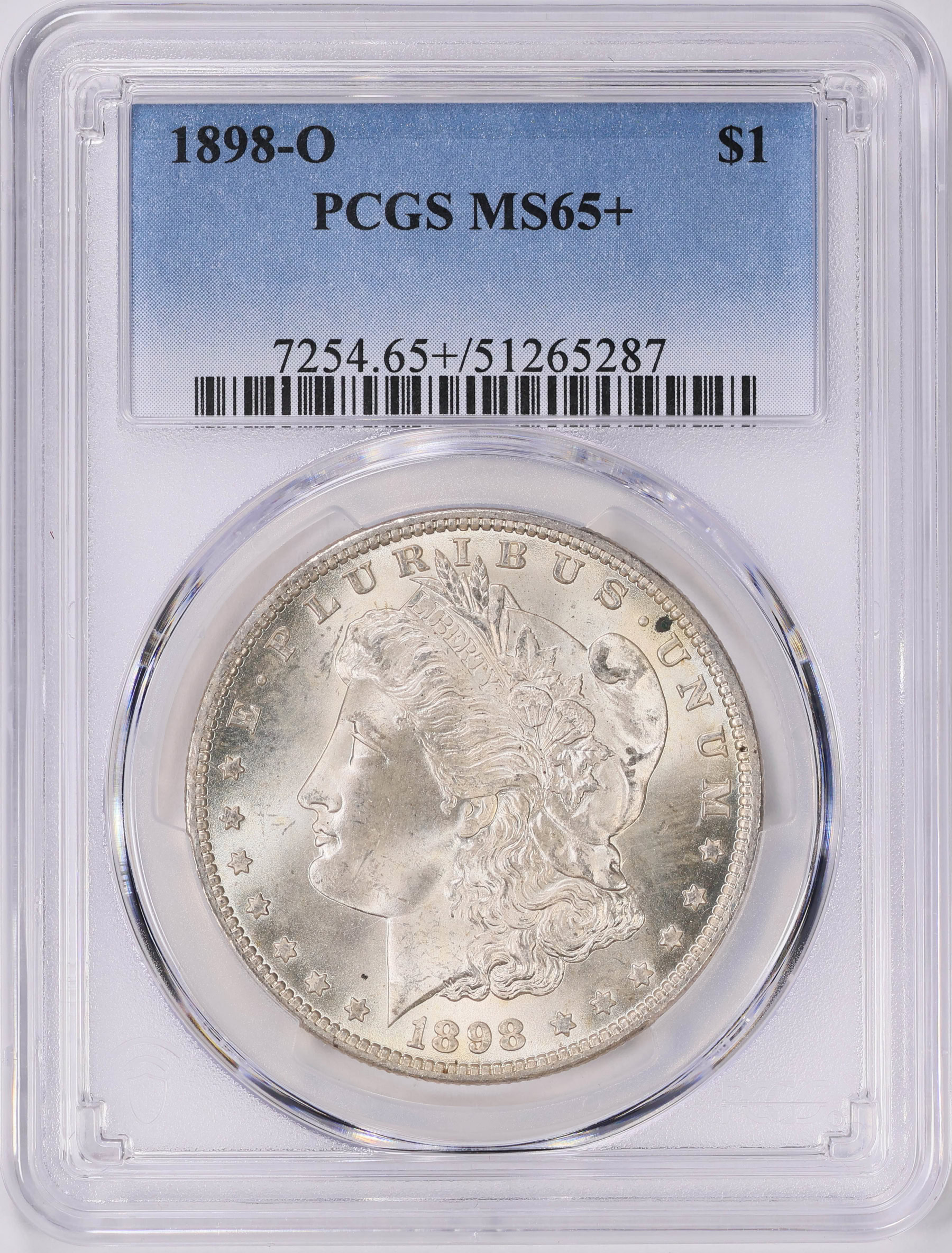 1898-O Morgan Silver Dollar PCGS MS-65+ (Item 1794666) | GreatCollections Coin Auctions