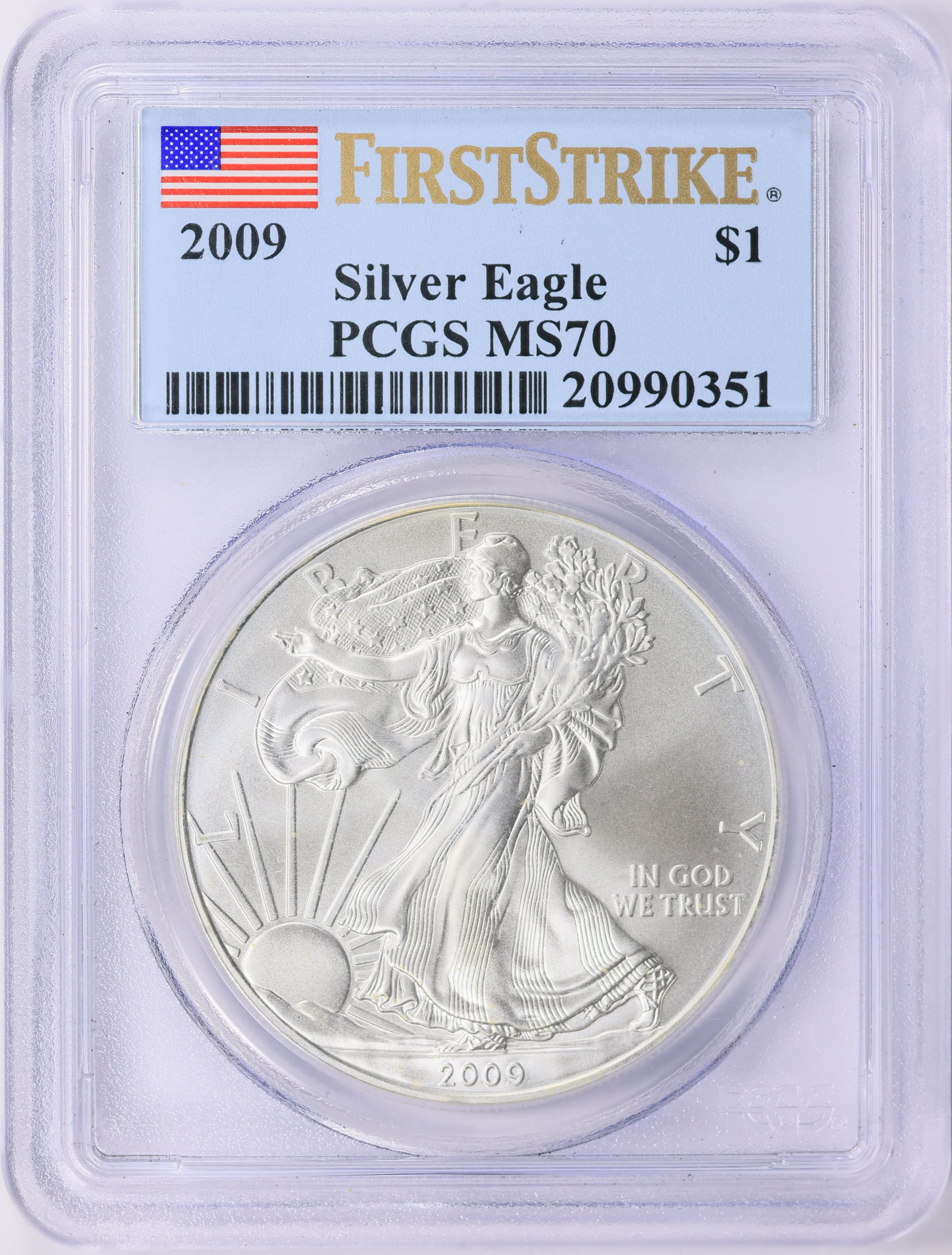 2009 $1 Silver Eagle First Strike PCGS MS-70 (Item 1794717 ...