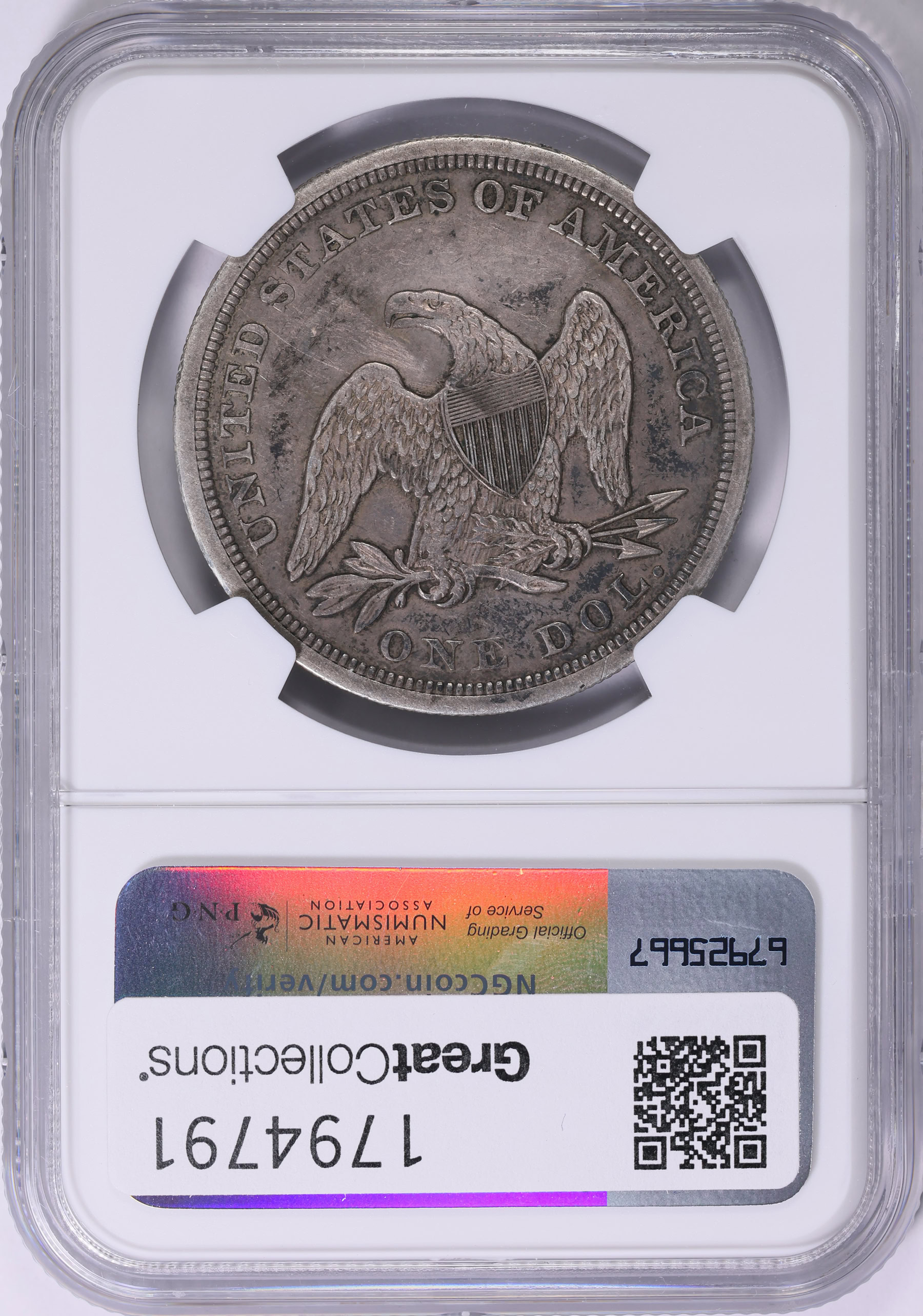 1844 Seated Liberty Silver Dollar NGC XF-45 (Item 1794791) | GreatCollections Coin Auctions