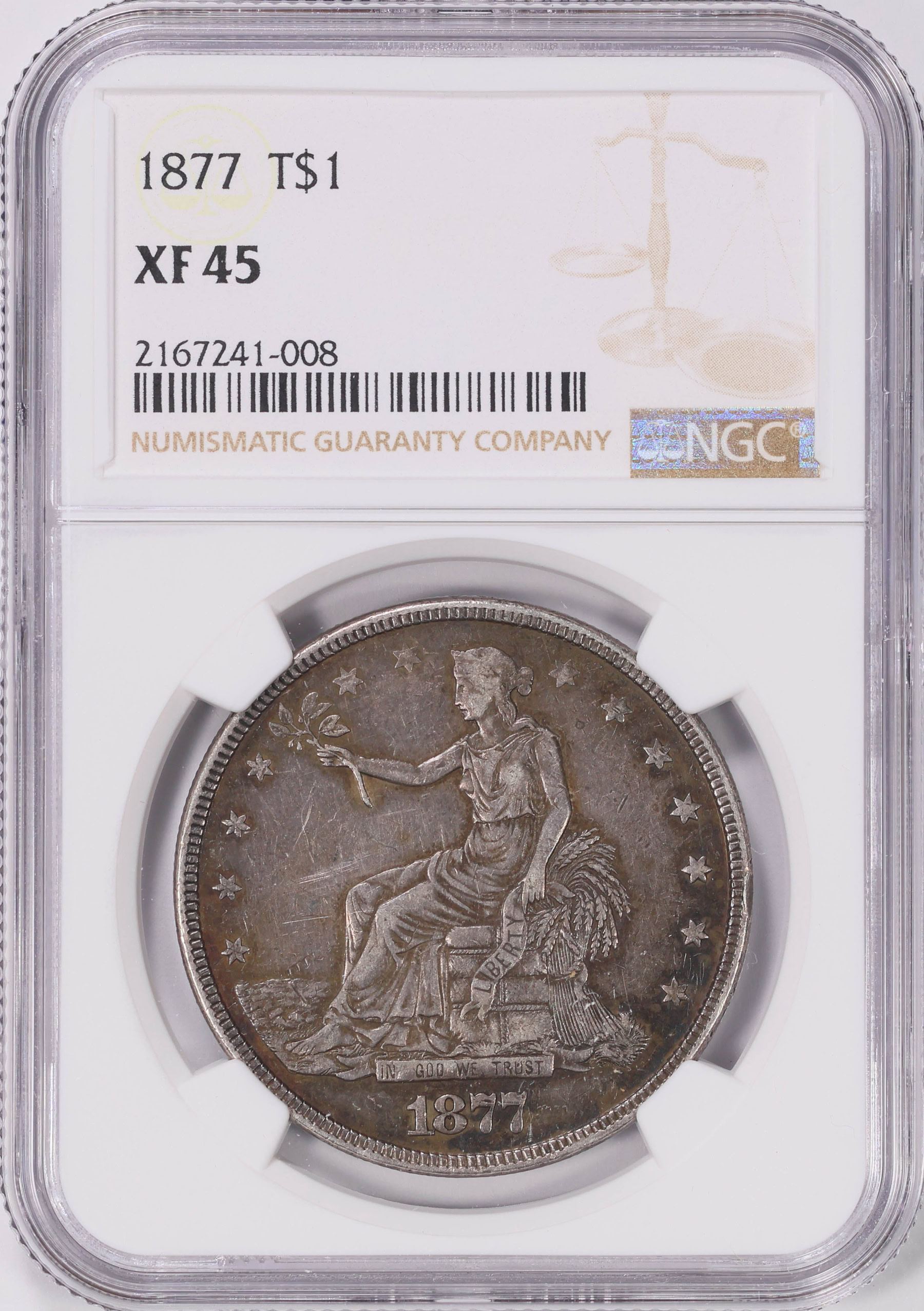 1877 Trade Silver Dollar NGC XF-45 (Item 1794810) | GreatCollections Coin Auctions