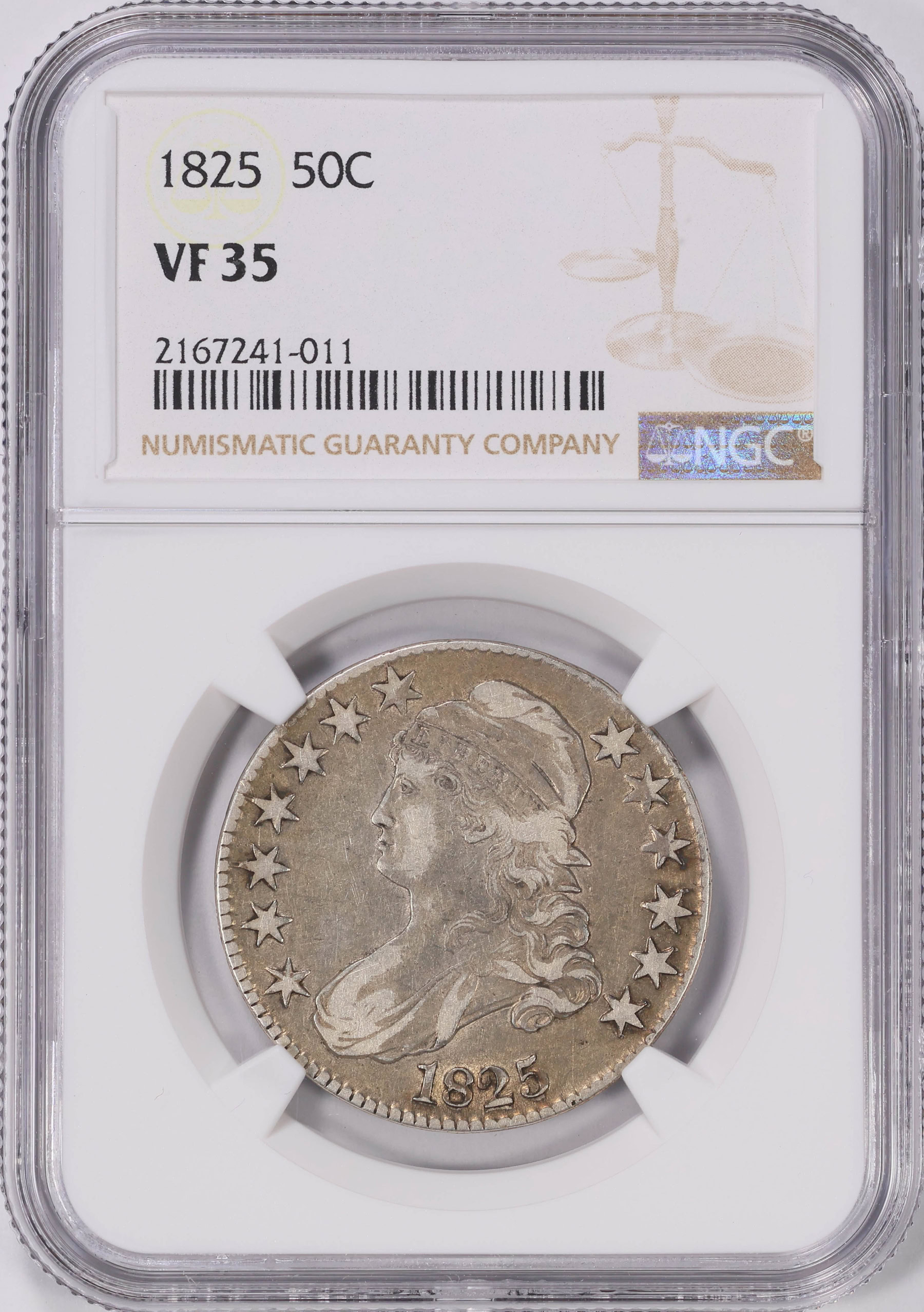 1825 Capped Bust Half Dollar NGC VF-35 (Item 1794866) | GreatCollections Coin Auctions
