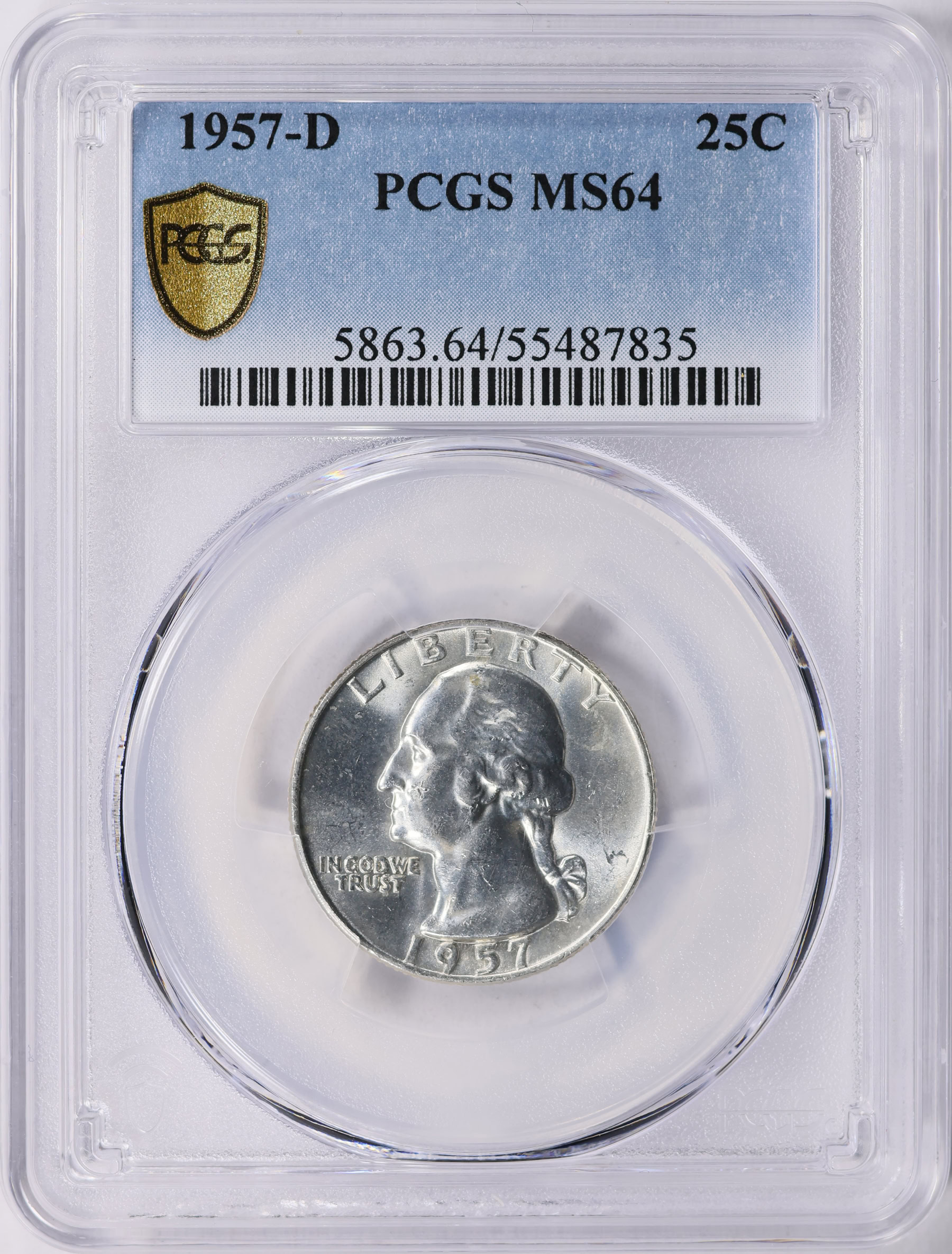 1957-D Washington Quarter PCGS MS-64 (Item 1794922) | GreatCollections Coin Auctions