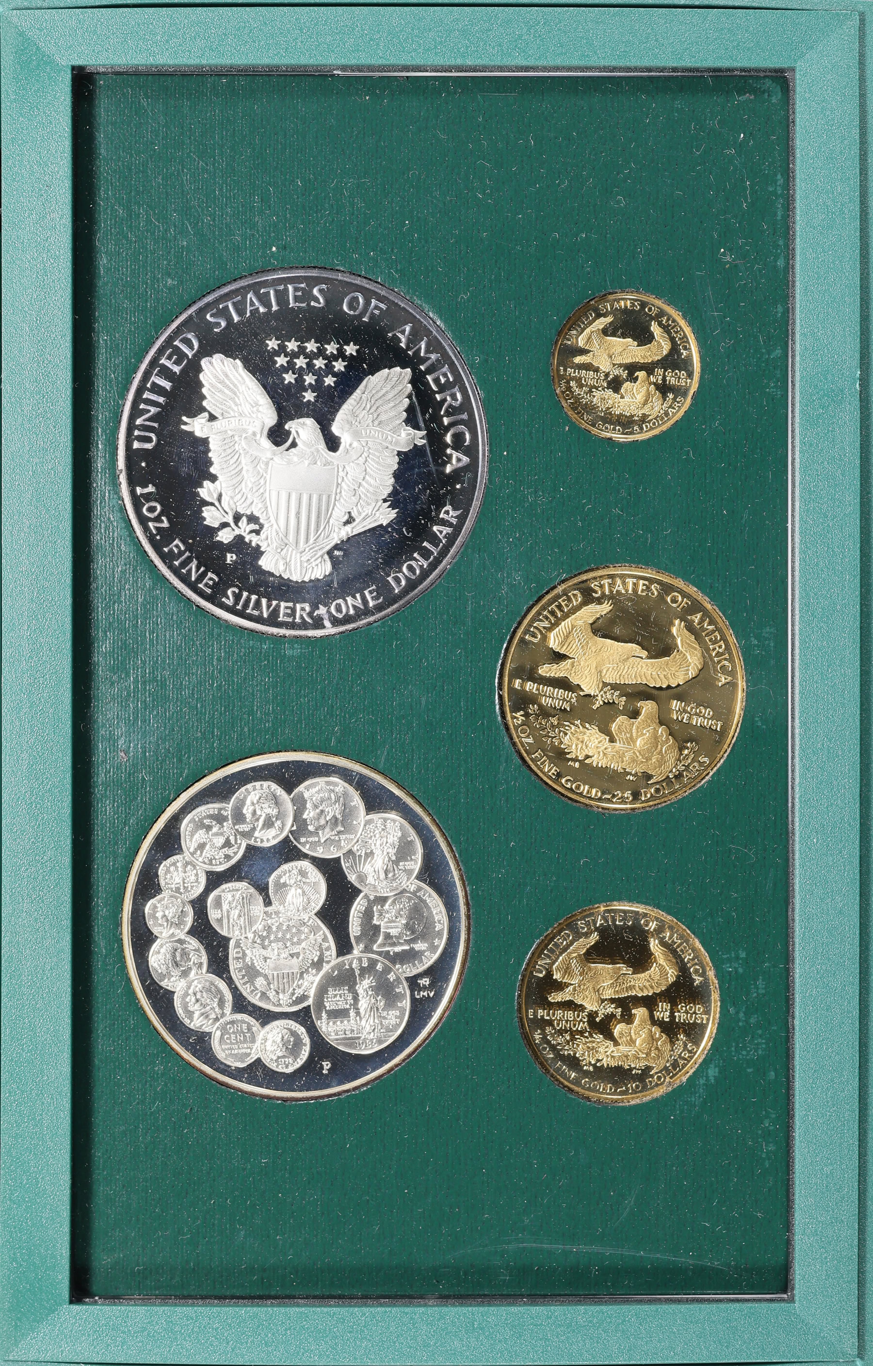1993 U.S. Mint The Philadelphia Set of Proof Gold American Eagles ...