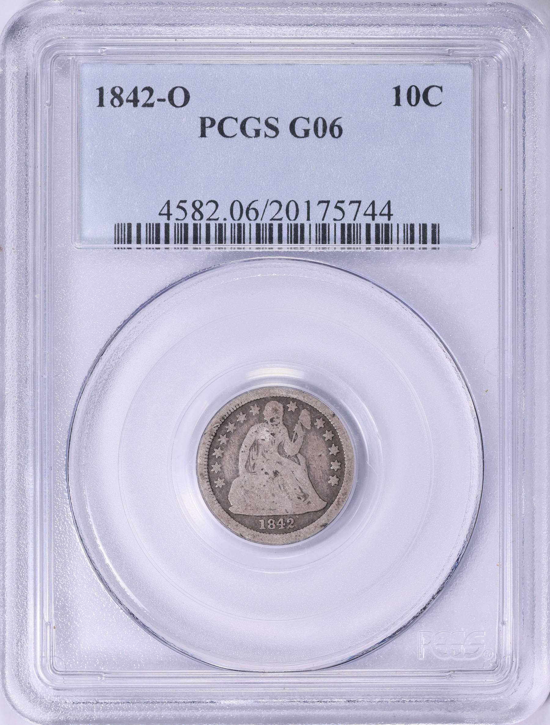 1842-O Seated Liberty Dime PCGS G-06 (Item 1795137) | GreatCollections Coin Auctions