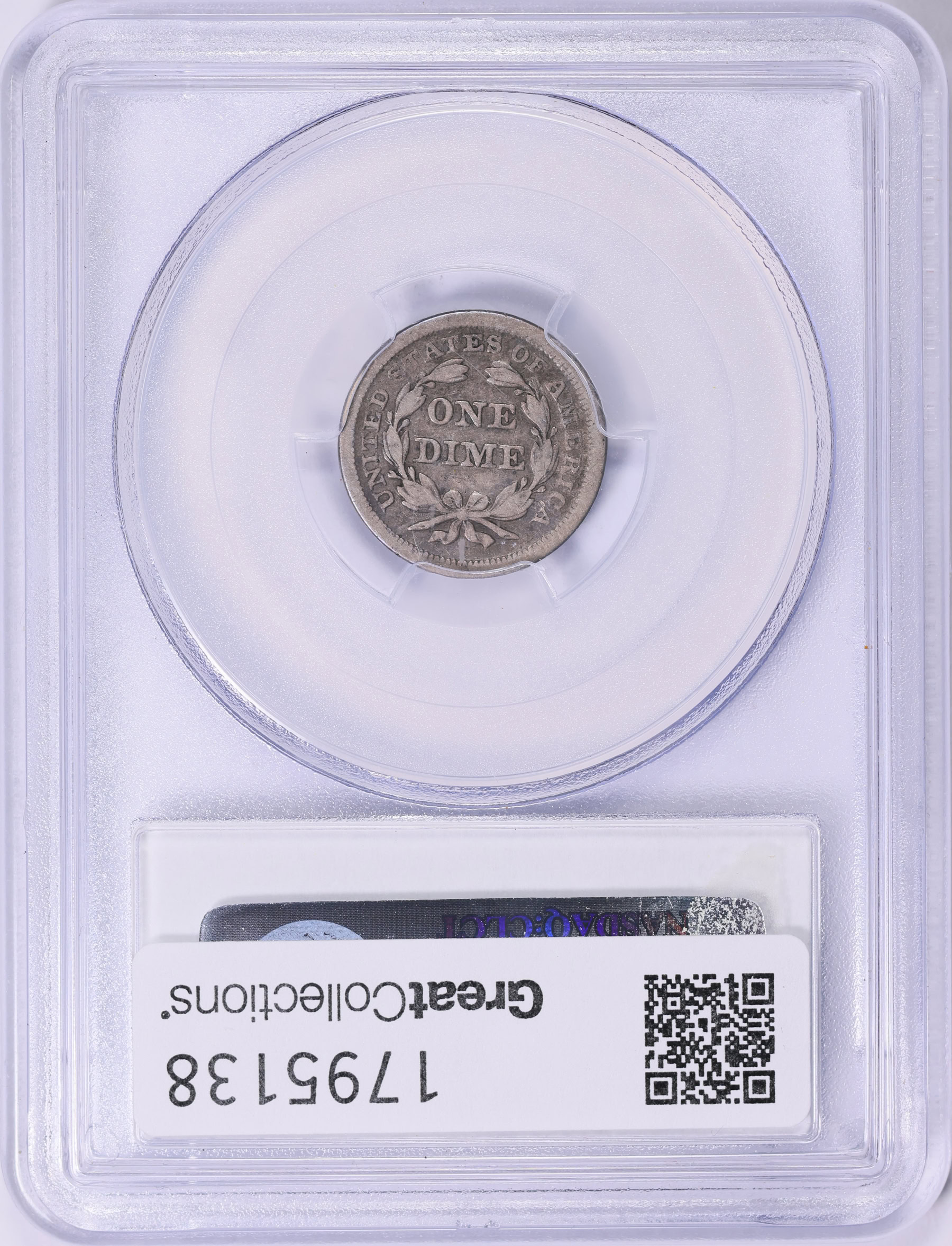 1852 Seated Liberty Dime PCGS VF-20 (CAC Green) (Item 1795138) | GreatCollections Coin Auctions