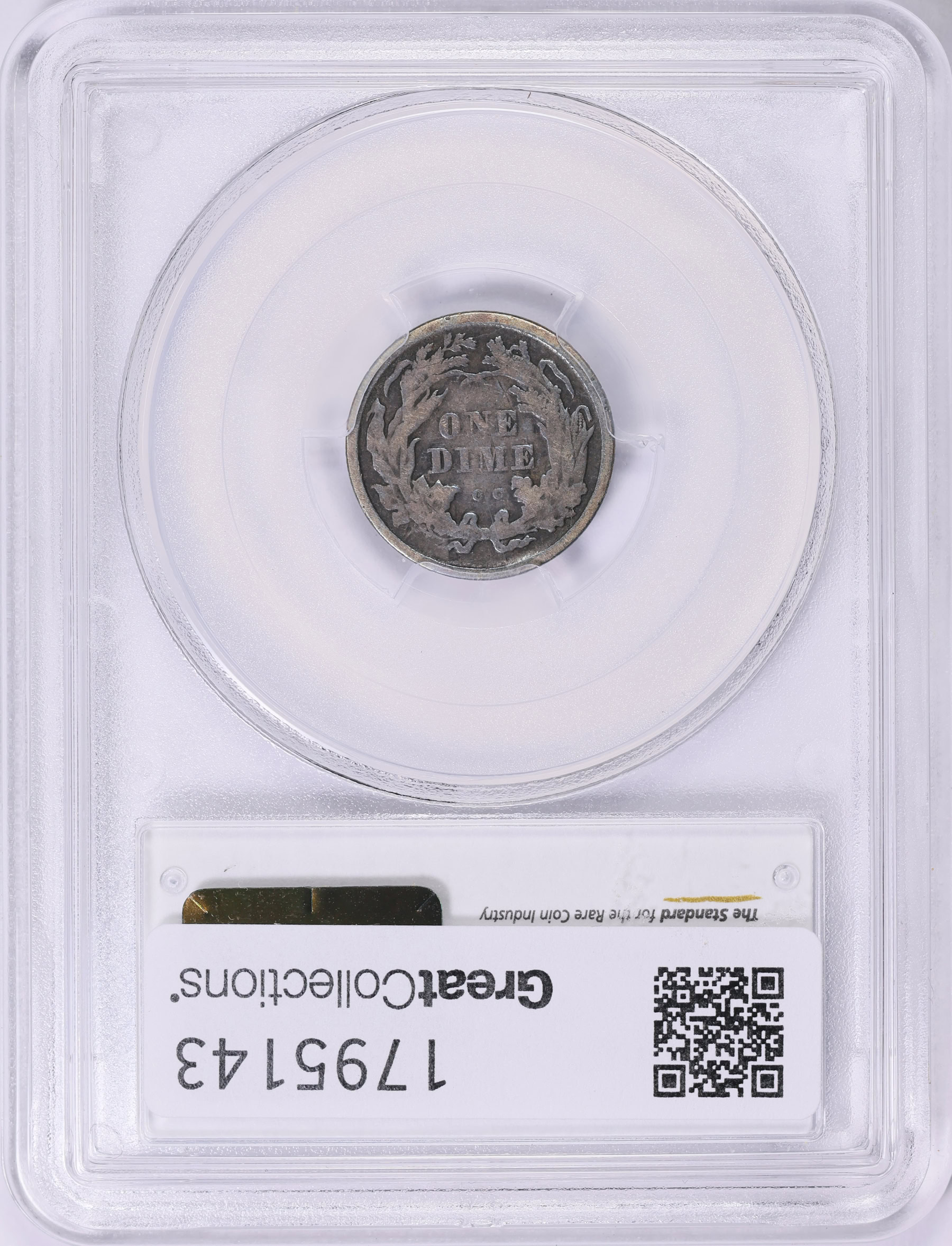 1875-CC Seated Liberty Dime Mintmark Above Bow PCGS VF-20 (Toned) (Item 1795143 ...
