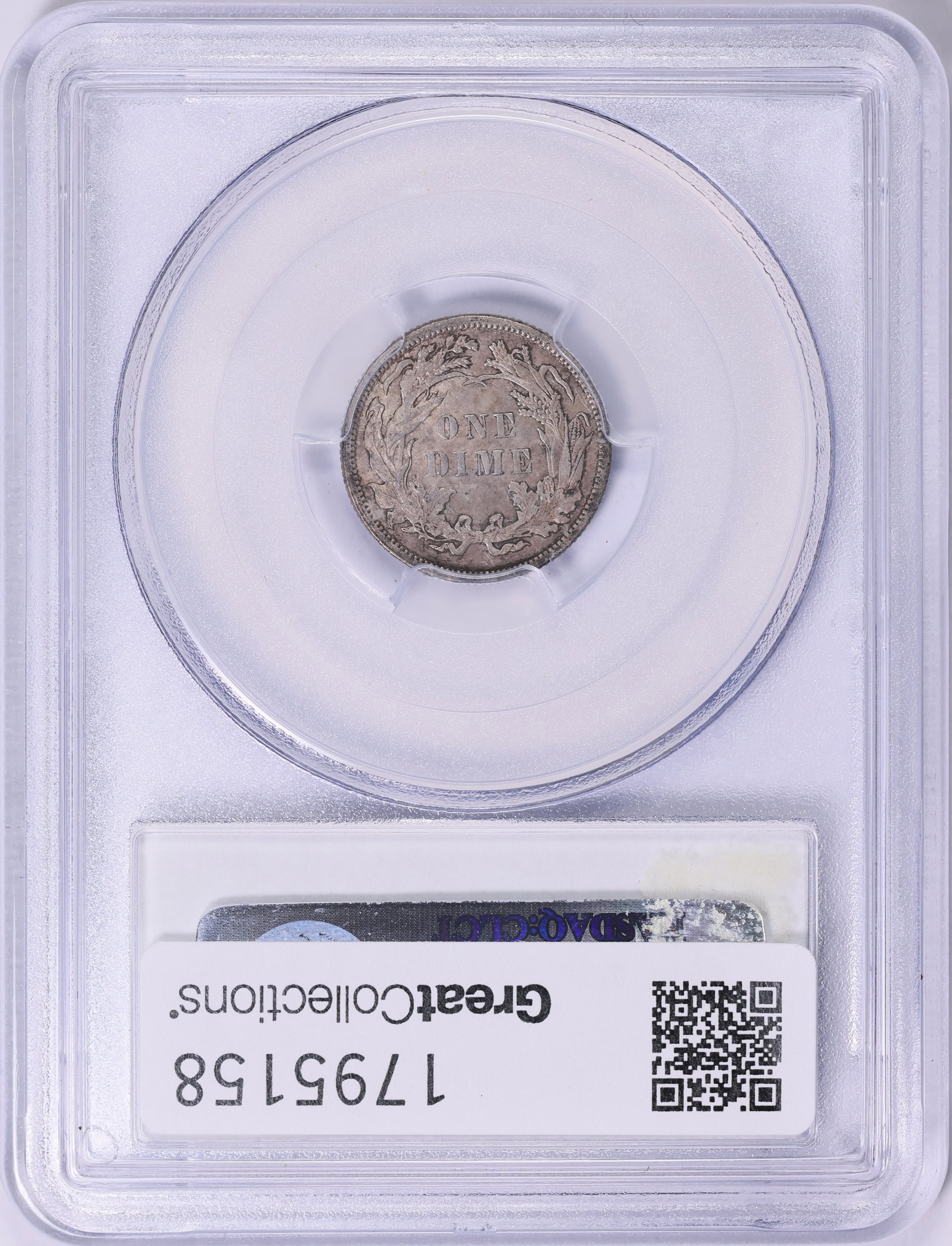 1882 Seated Liberty Dime PCGS AU-53 (CAC Green) (Item 1795158) | GreatCollections Coin Auctions