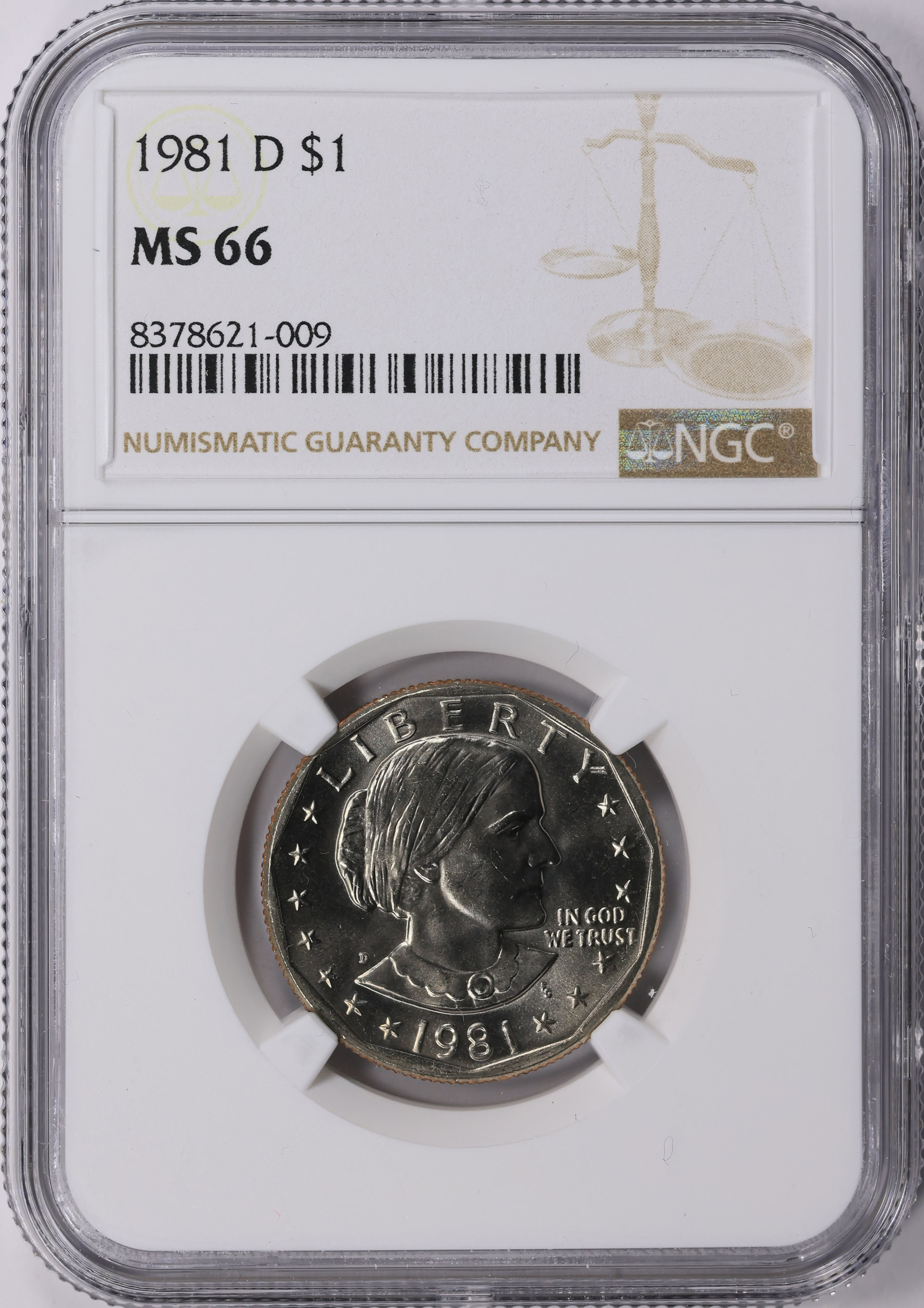 1981-D Susan B. Anthony Dollar NGC MS-66 (Item 1795162) | GreatCollections Coin Auctions
