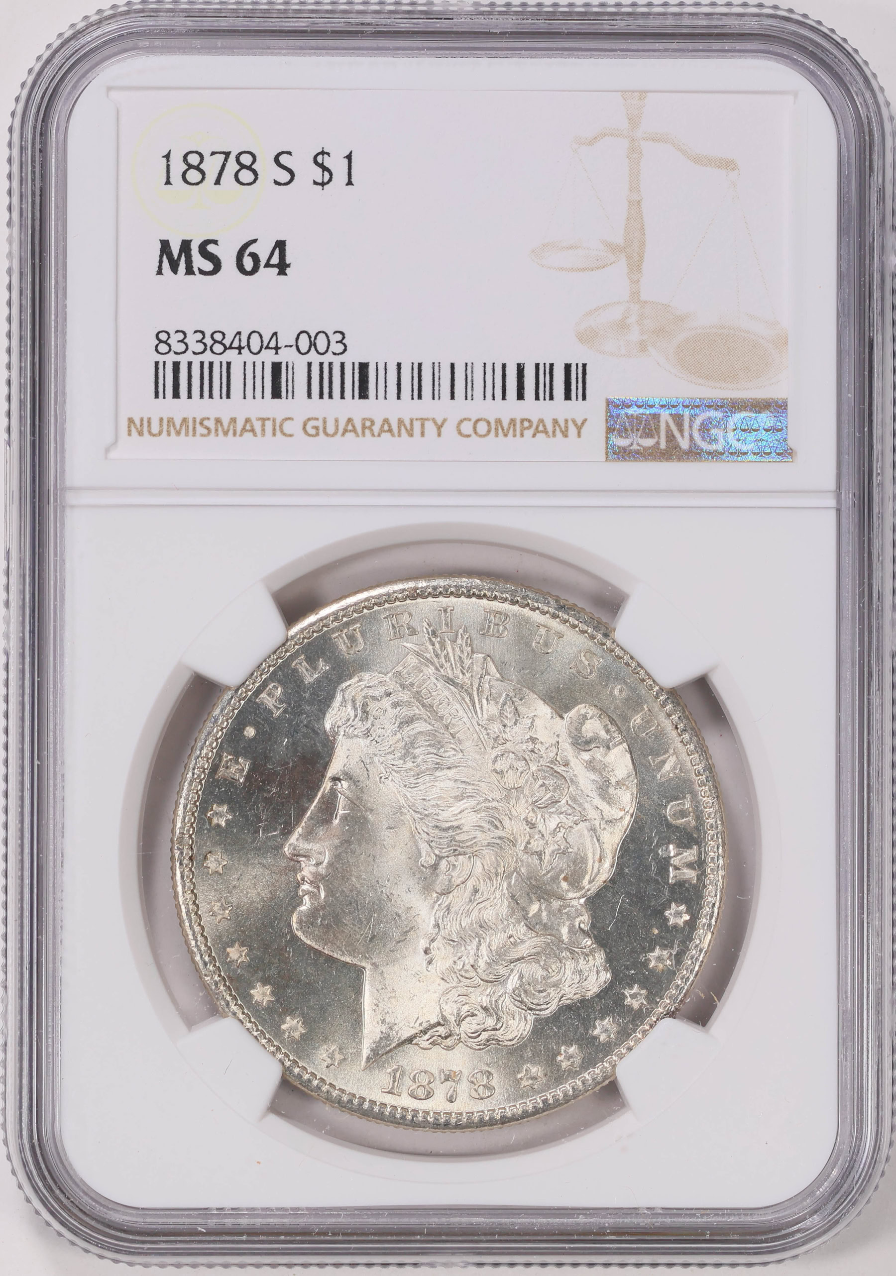 1878-S Morgan Silver Dollar NGC MS-64 (Item 1795193) | GreatCollections ...