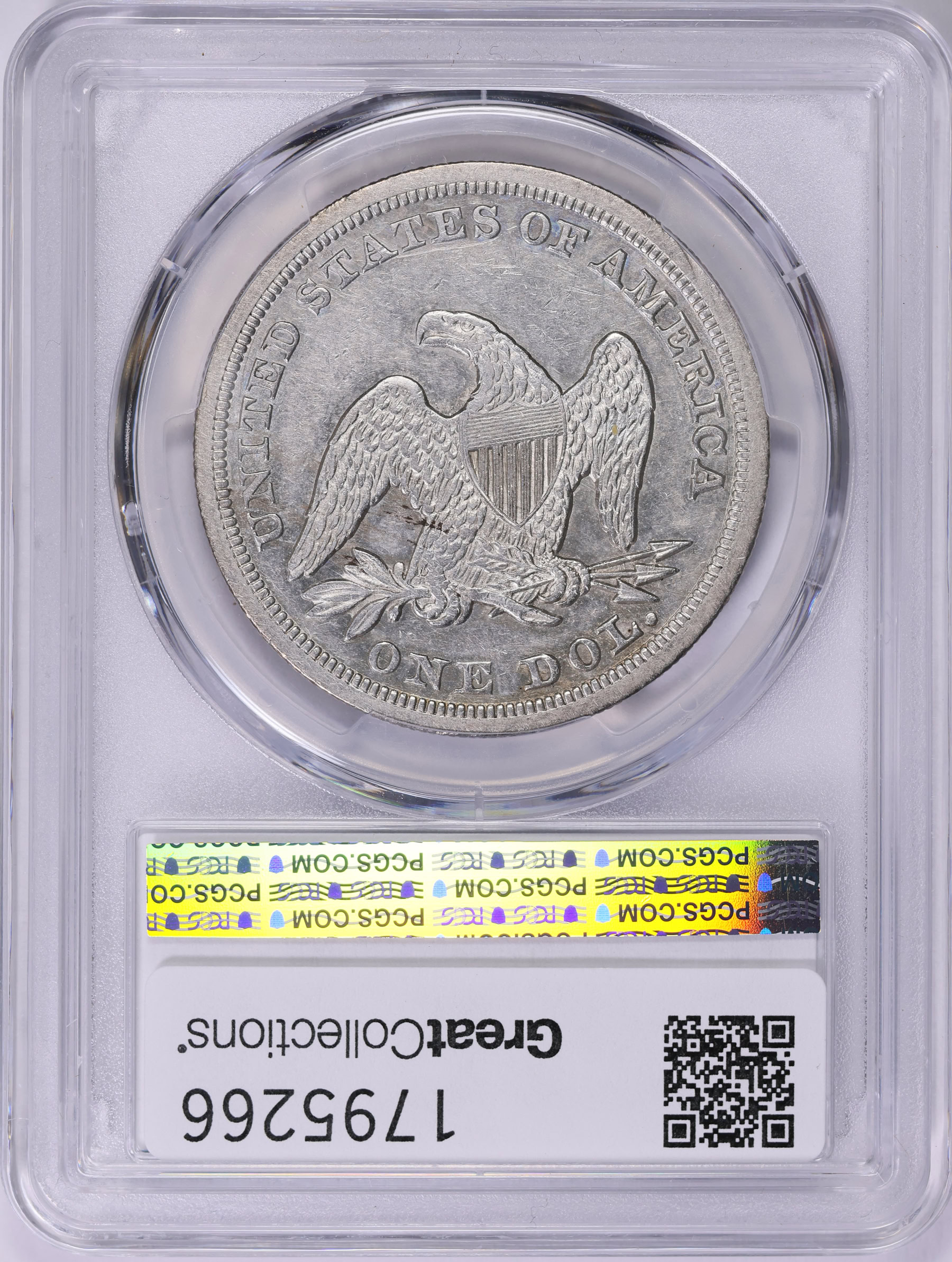 1846 Seated Liberty Silver Dollar PCGS AU-50 (Item 1795266) | GreatCollections Coin Auctions