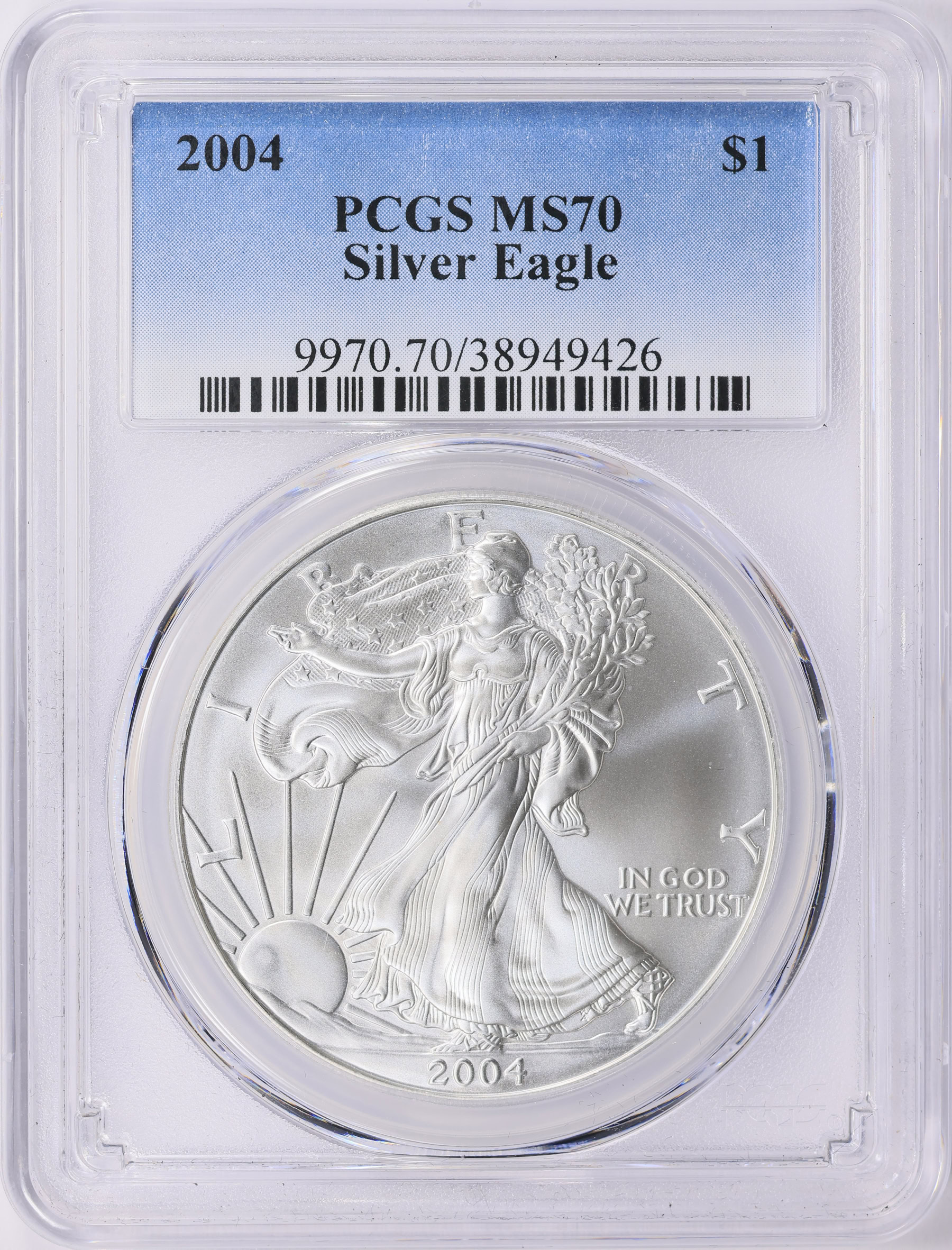 2004 $1 Silver Eagle PCGS MS-70 (Item 1795286) | GreatCollections Coin ...