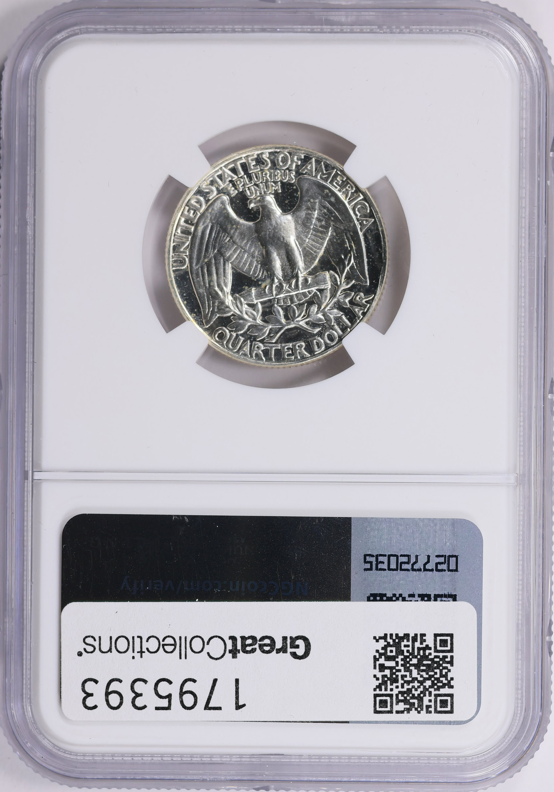1955 Washington Quarter NGC Proof-66 (Item 1795393) | GreatCollections ...