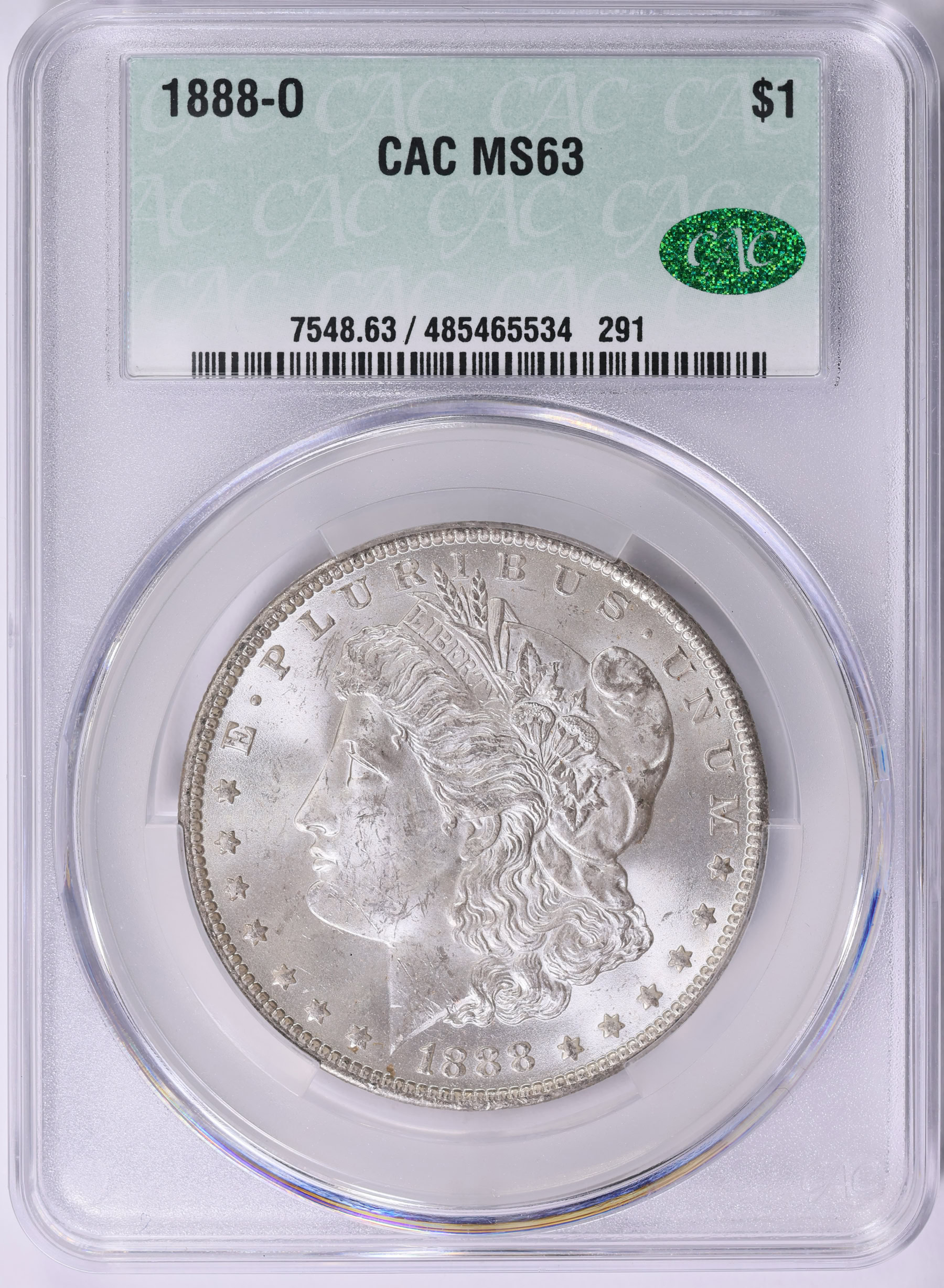 1888-O Morgan Silver Dollar CACG MS-63 (Item 1795505) | GreatCollections Coin Auctions