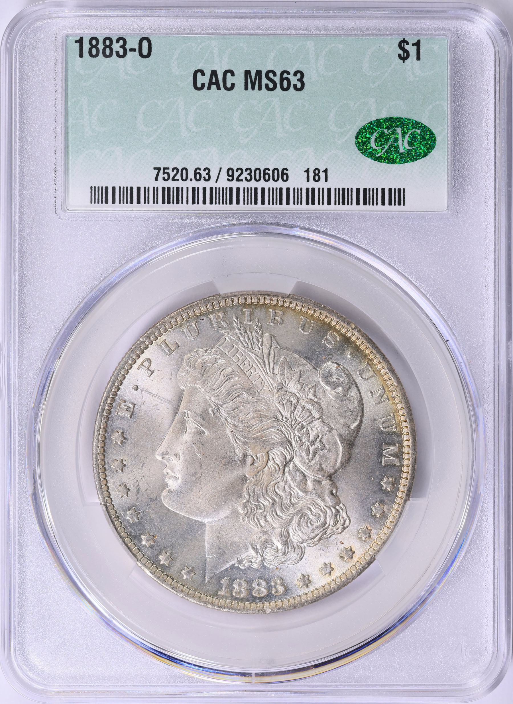 1883-O Morgan Silver Dollar CACG MS-63 (Item 1795525) | GreatCollections Coin Auctions