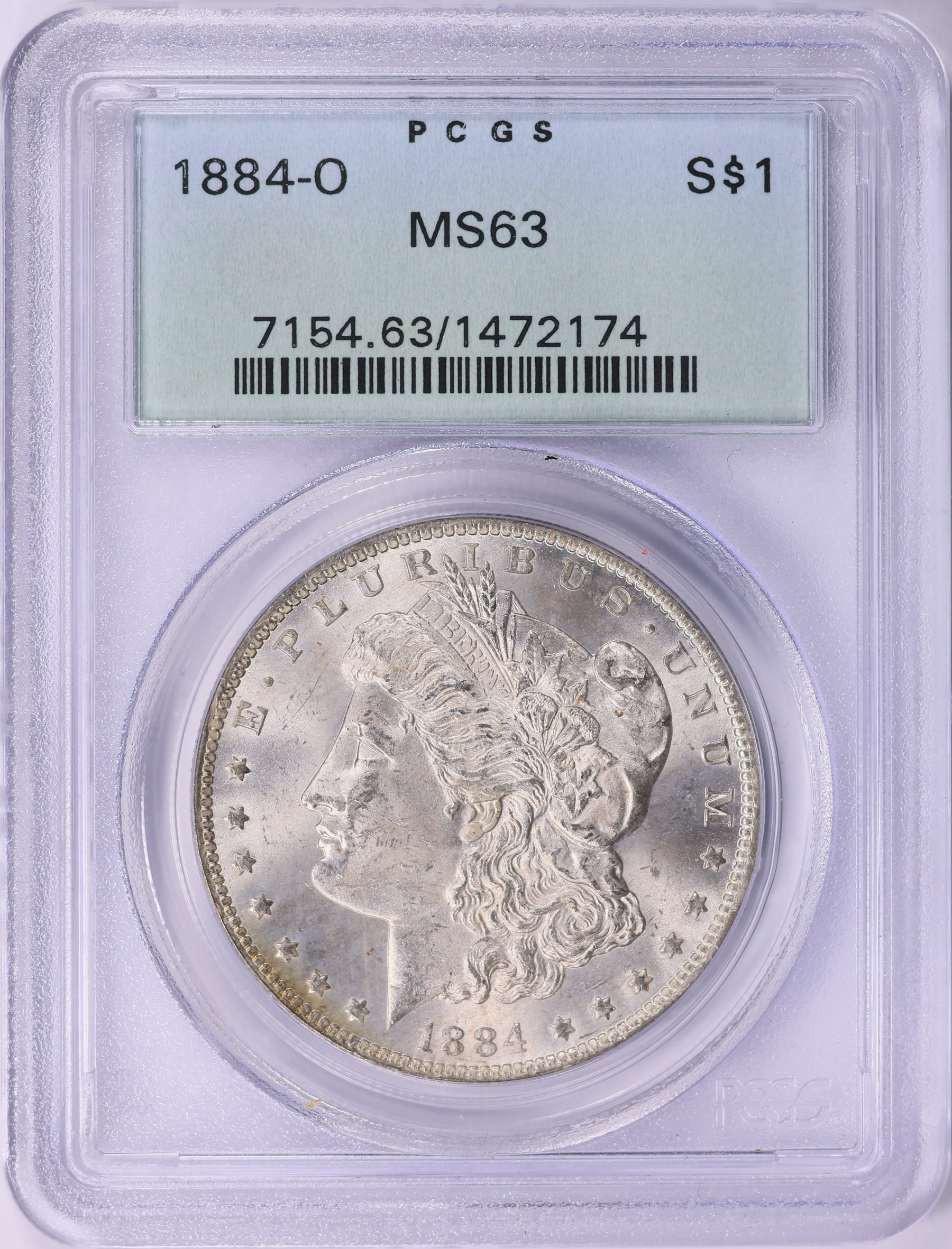 1884-O Morgan Silver Dollar PCGS MS-63 OGH (Item 1795558) | GreatCollections Coin Auctions
