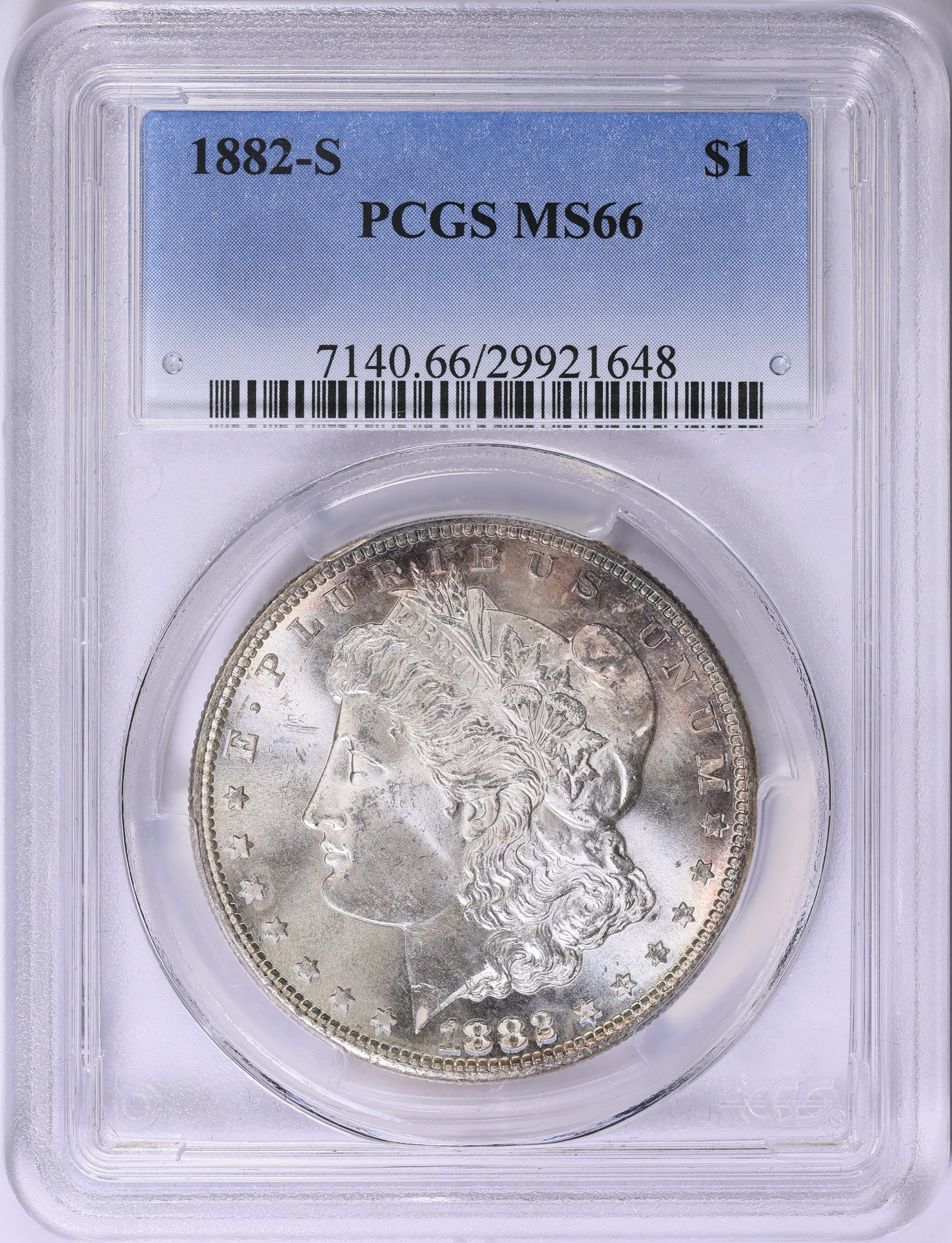 1882-S Morgan Silver Dollar PCGS MS-66 (Toned) (Item 1795631) | GreatCollections Coin Auctions