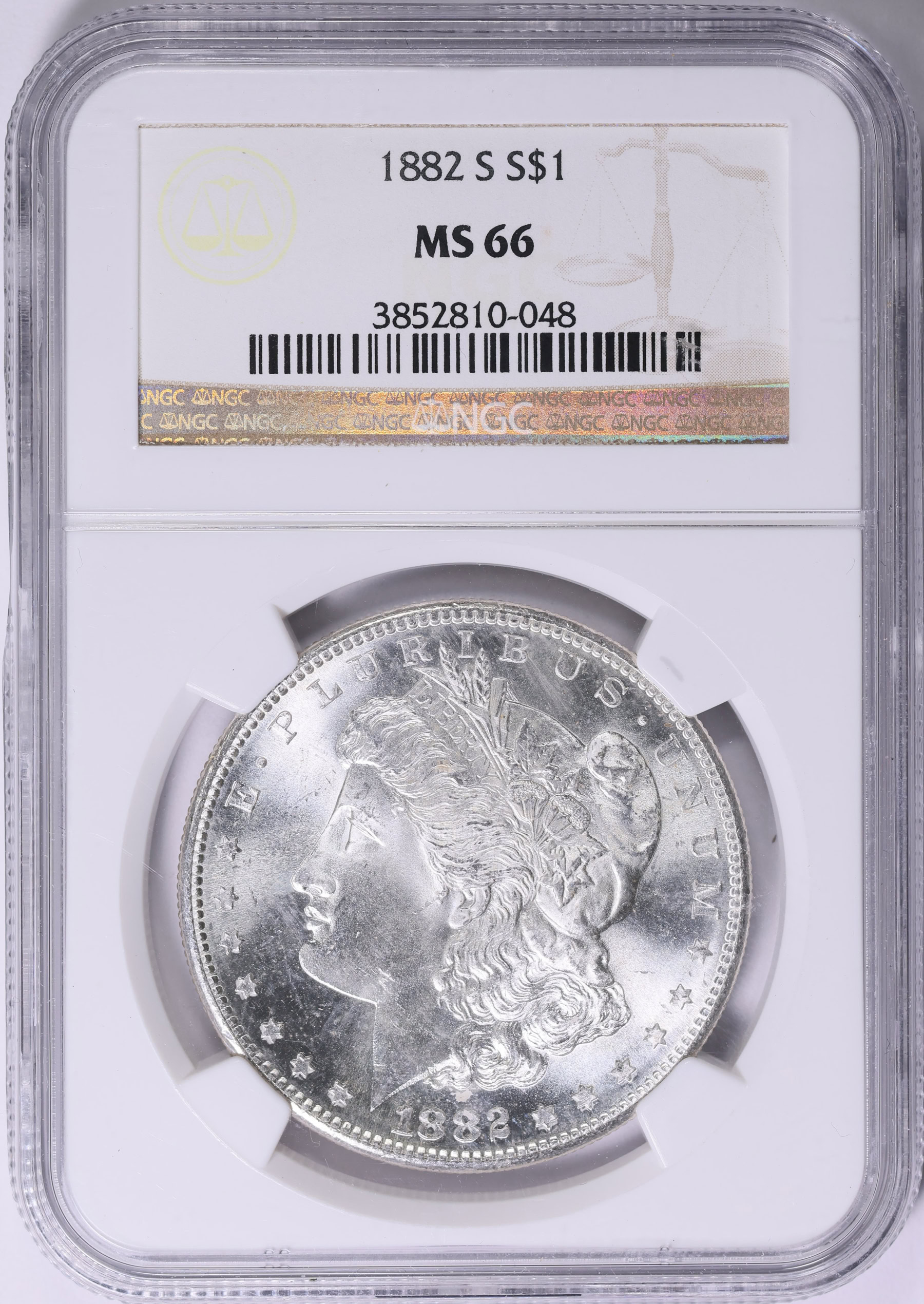1882-S Morgan Silver Dollar NGC MS-66 (Item 1795640) | GreatCollections Coin Auctions