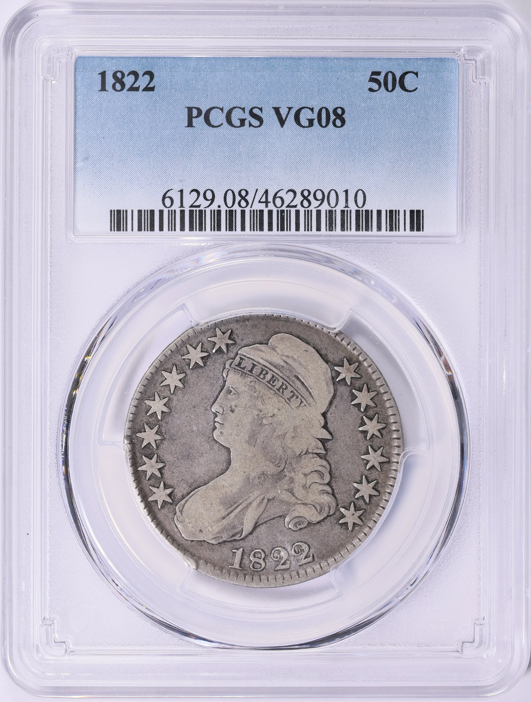 1822 Capped Bust Half Dollar PCGS VG-08 (Item 1795728) | GreatCollections Coin Auctions