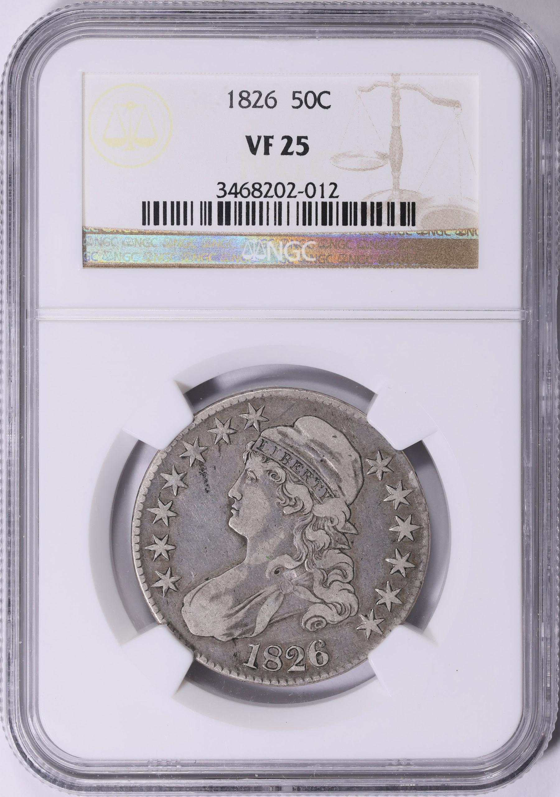 1826 Capped Bust Half Dollar NGC VF-25 (Item 1795730) | GreatCollections Coin Auctions
