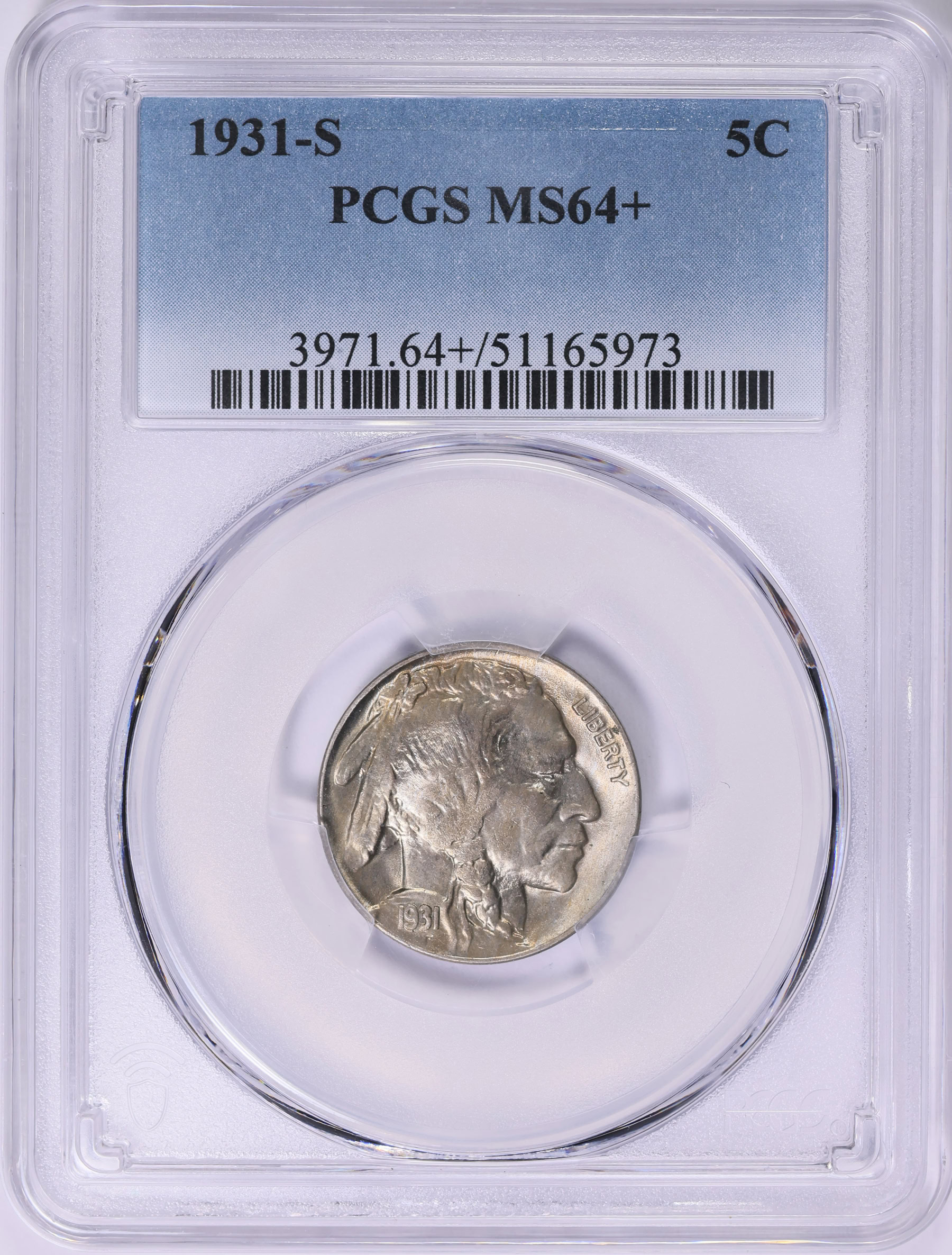 1931-S Buffalo Nickel PCGS MS-64+ (Item 1795809) | GreatCollections Coin Auctions
