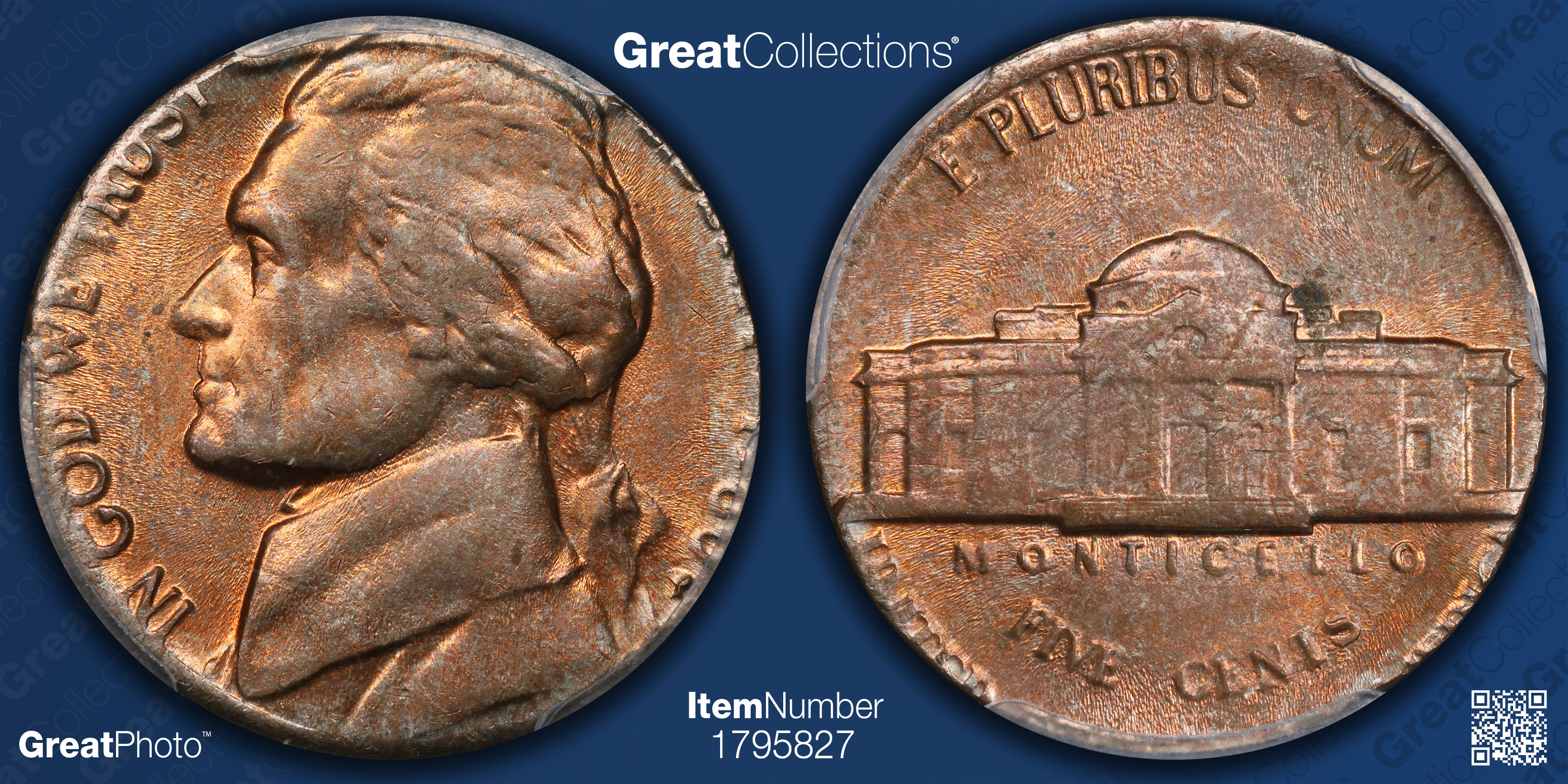 Mint Error 1980-P Jefferson Nickel Struck on Cent Planchet PCGS MS-63 ...