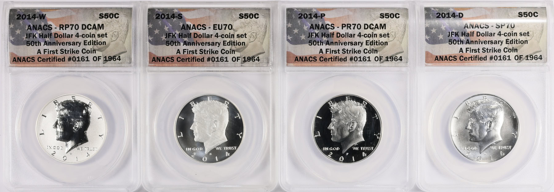 2014 Kennedy Half Dollar Silver. First Strike 50th Anniversary Set ...