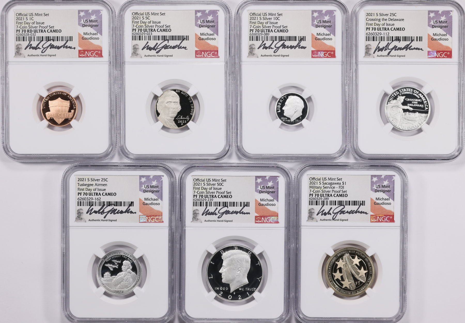 2021-S Silver Proof Set First Day of Issue NGC Proof-70 UC (Michael ...