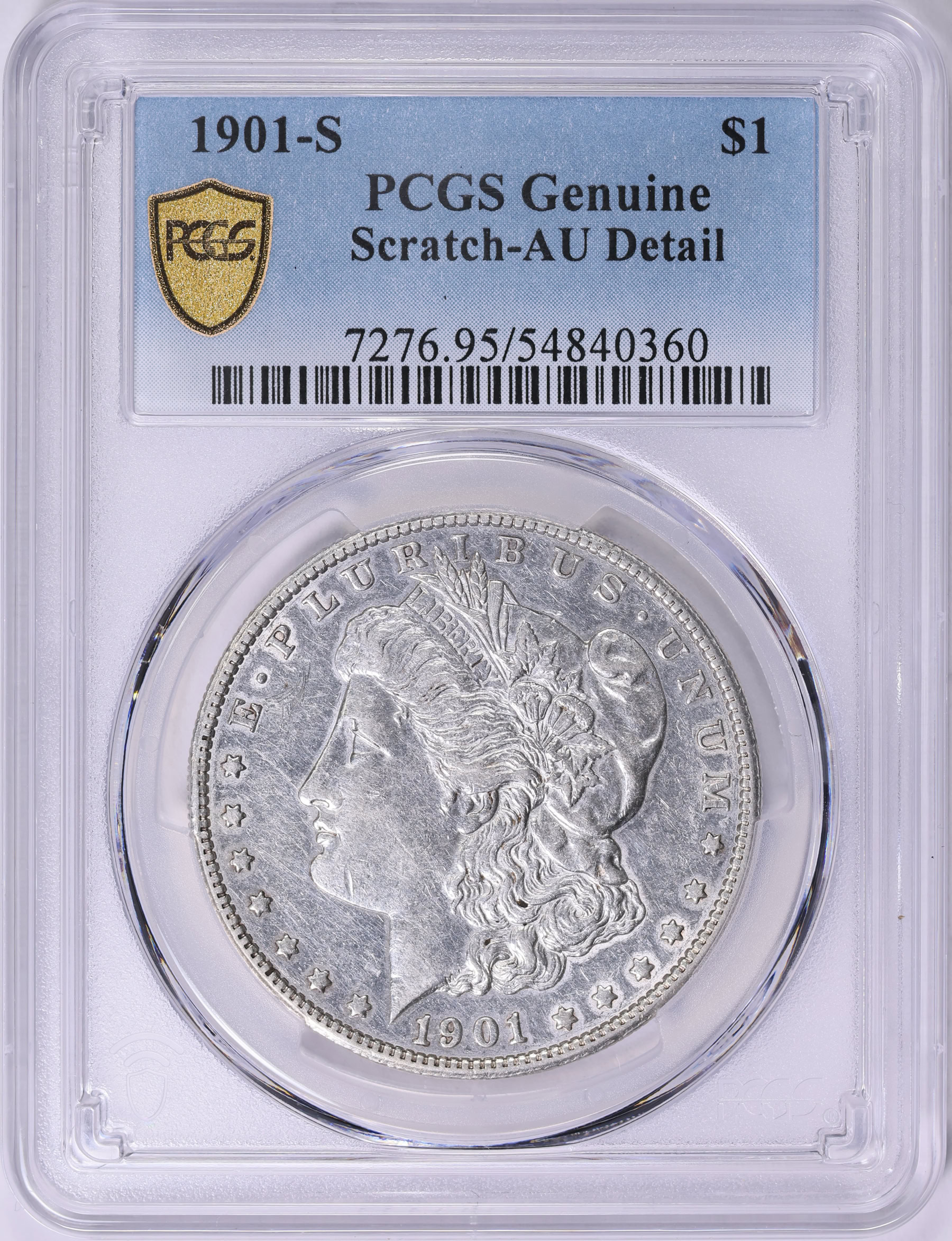 1901-S Morgan Silver Dollar PCGS Genuine AU Details (Item 1795889) | GreatCollections Coin Auctions