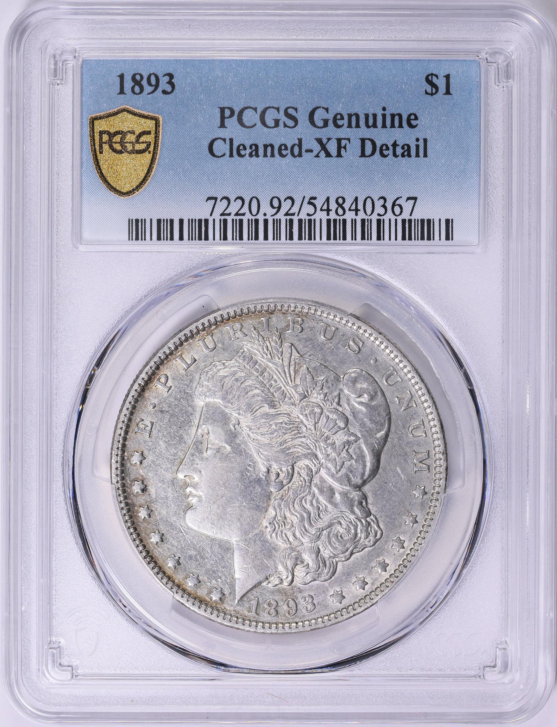 1893 Morgan Silver Dollar PCGS Genuine XF Details (Item 1795896) | GreatCollections Coin Auctions