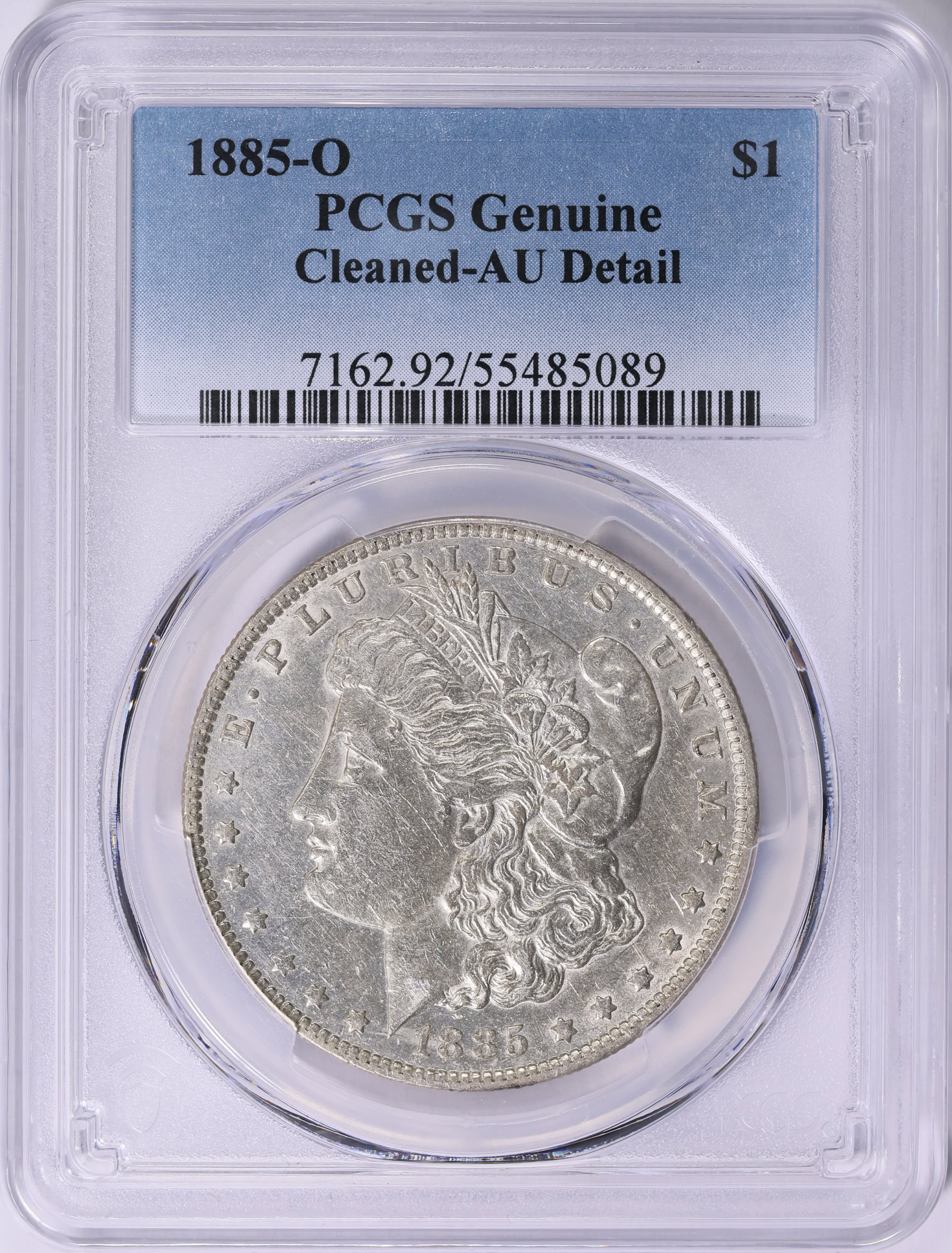 1885-O Morgan Silver Dollar PCGS Genuine AU Details (Item 1795925) | GreatCollections Coin Auctions