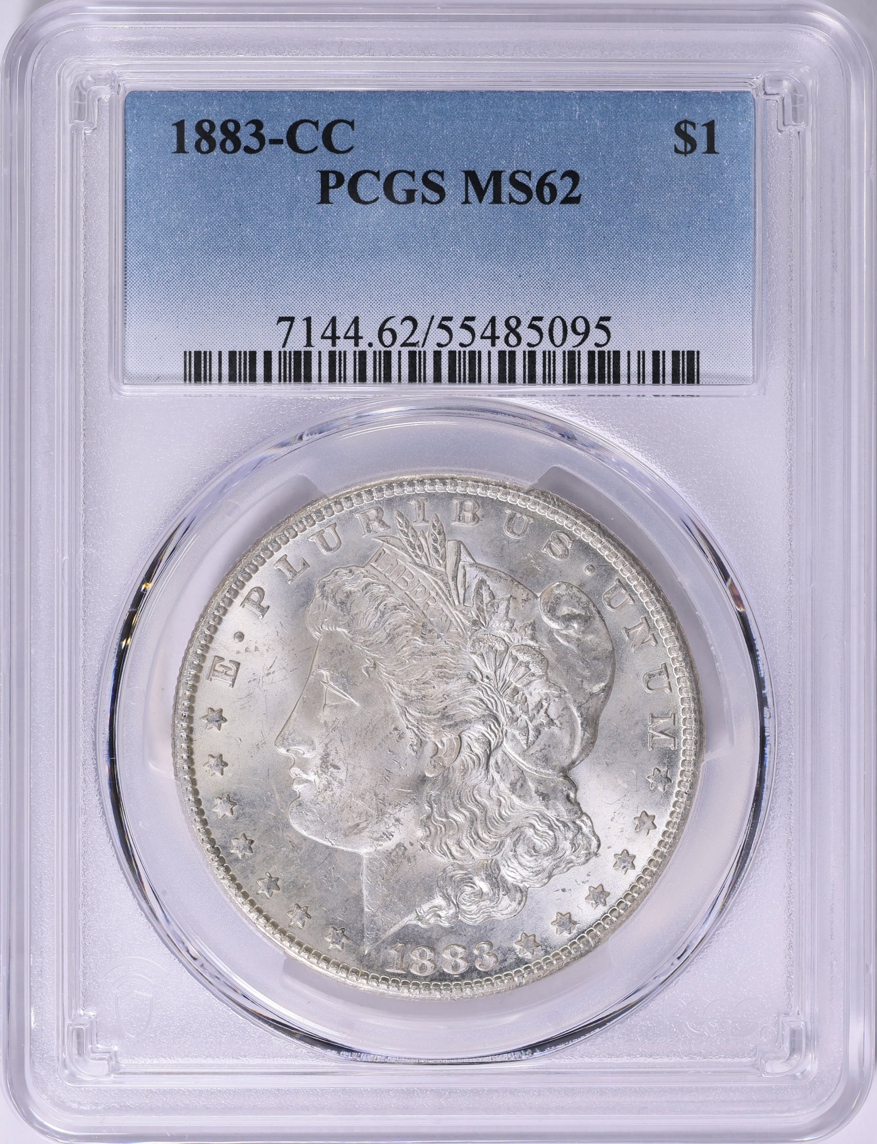 1883-CC Morgan Silver Dollar PCGS MS-62 (Item 1795931) | GreatCollections Coin Auctions