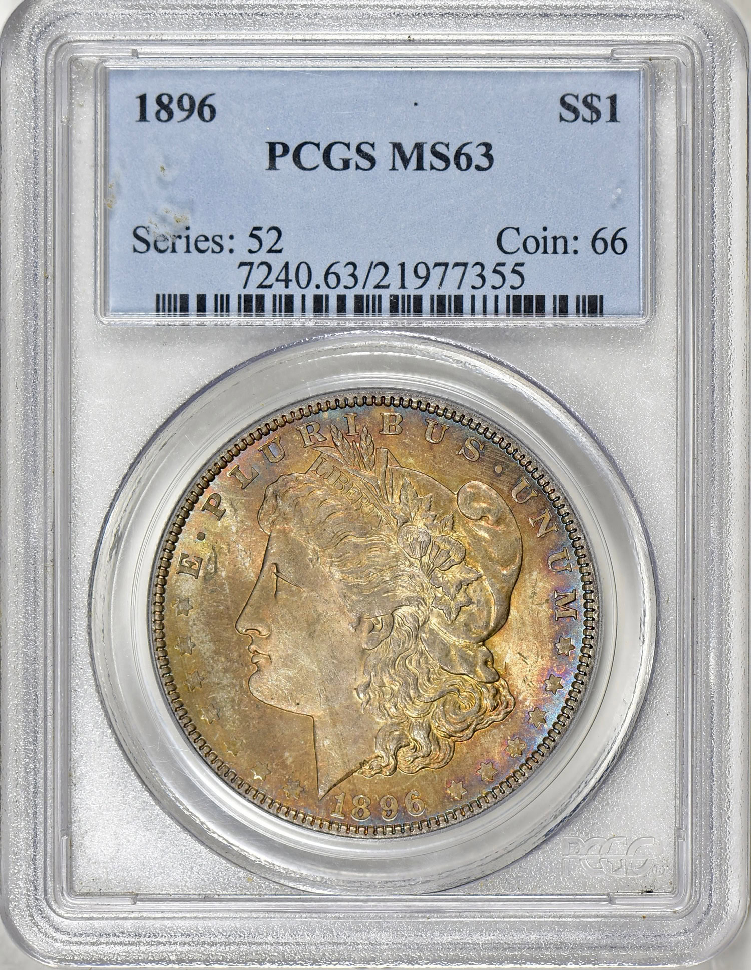 1896 Morgan Silver Dollar PCGS MS-63 (Toned) (Item 1795948 ...