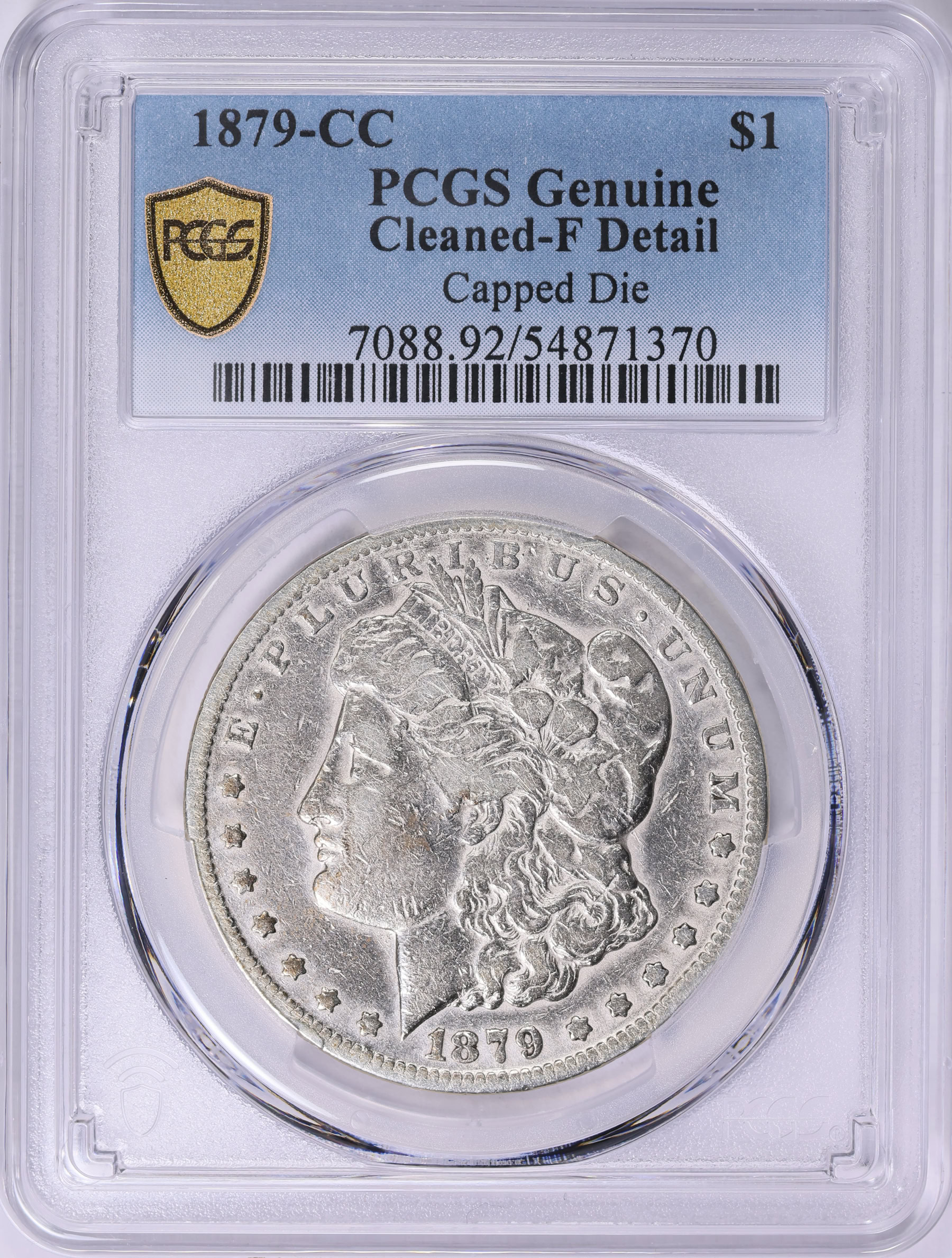1879-CC Morgan Silver Dollar Capped Die PCGS Genuine Fine Details (Item 1795965 ...