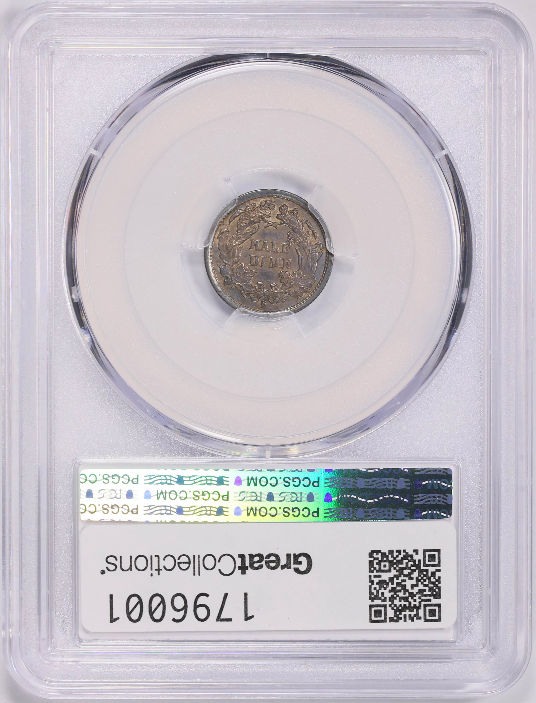 1872-S Seated Liberty Half Dime Mintmark Below Bow PCGS XF-45 (Item 1796001) | GreatCollections ...
