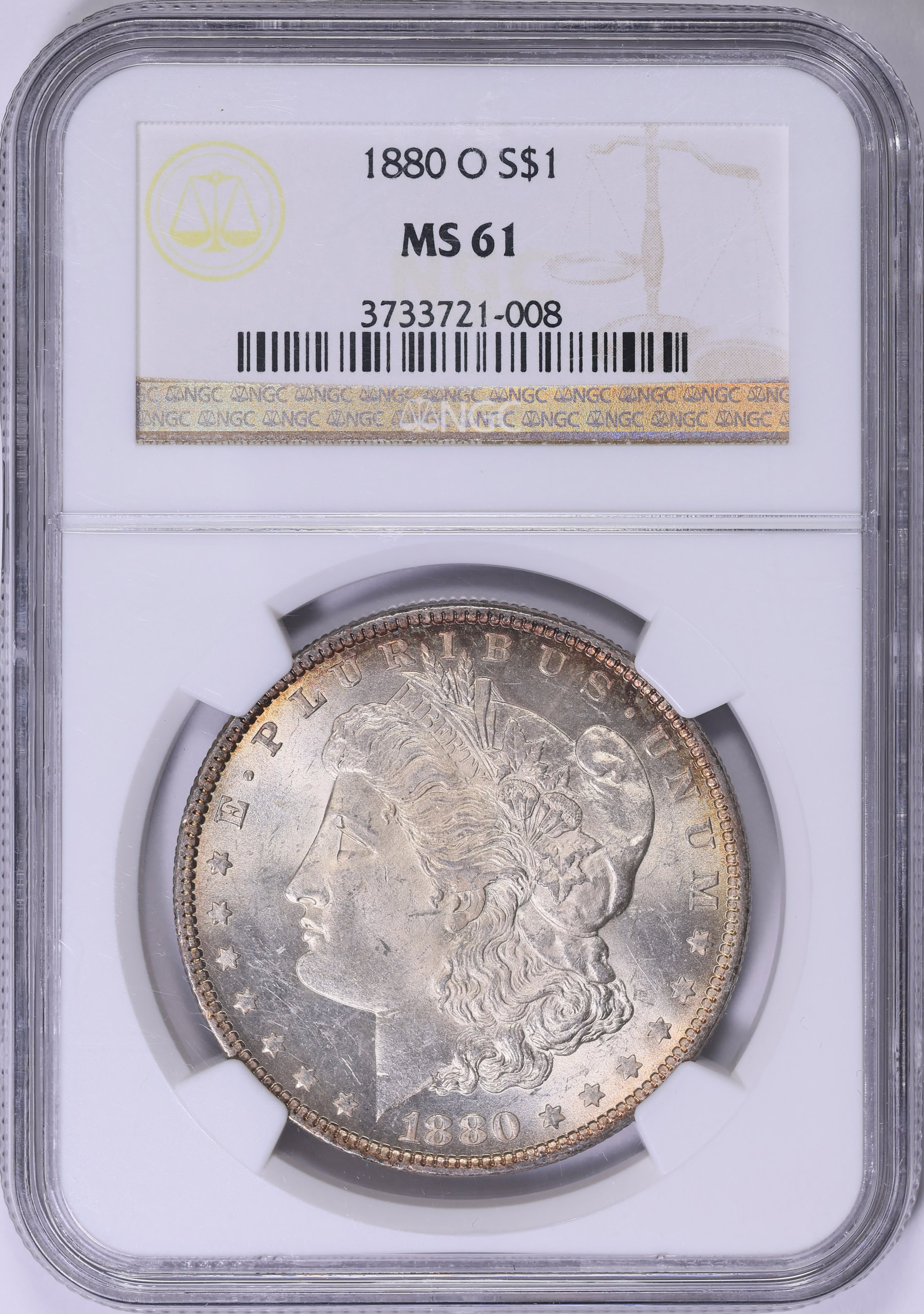 1880-O Morgan Silver Dollar NGC MS-61 (Item 1796026) | GreatCollections Coin Auctions