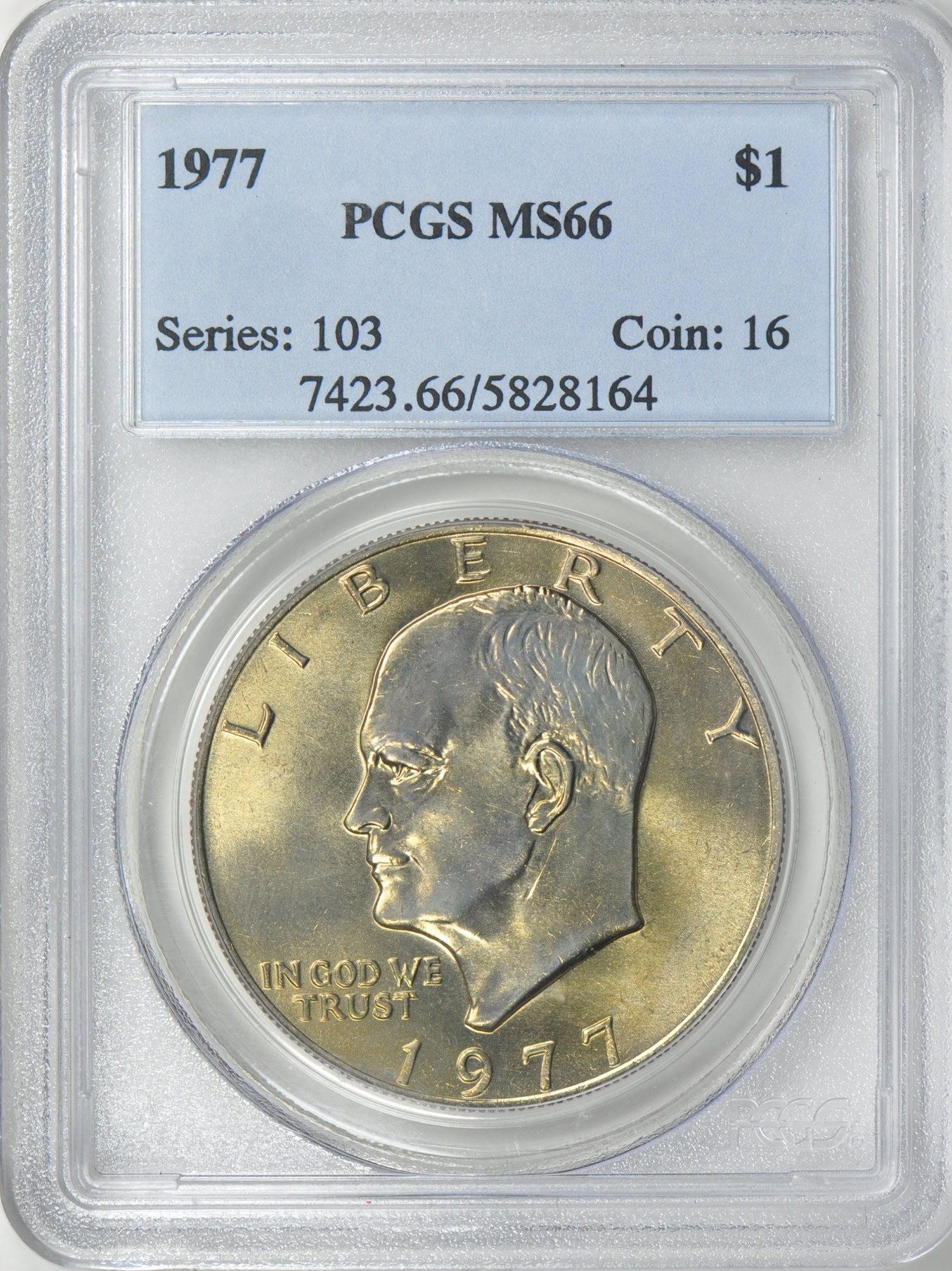 1977 Eisenhower Dollar PCGS MS-66 (Item 1796084) | GreatCollections ...