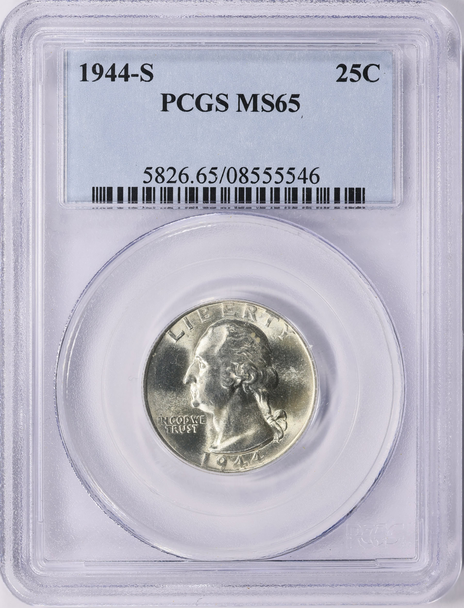 1944-S Washington Quarter PCGS MS-65 (Item 1796100) | GreatCollections Coin Auctions