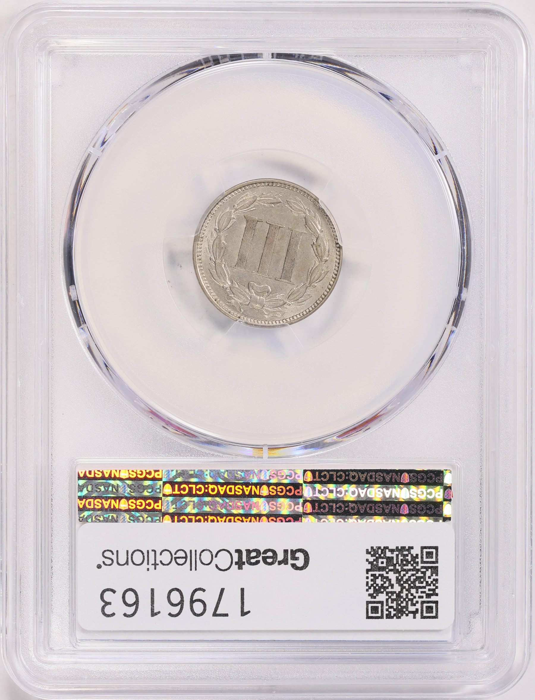 1869 Nickel Three-Cent Piece PCGS AU-58 (Item 1796163 ...