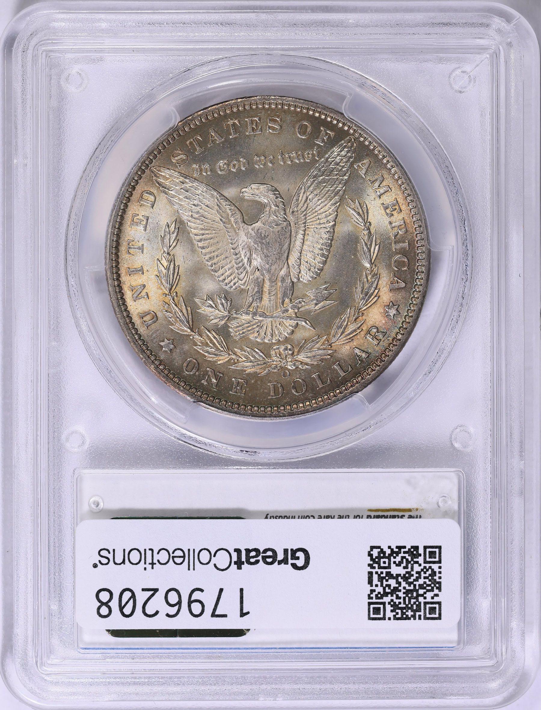 1892-O Morgan Silver Dollar PCGS MS-64 (CAC Green) (Toned) (Item 1796208) | GreatCollections ...