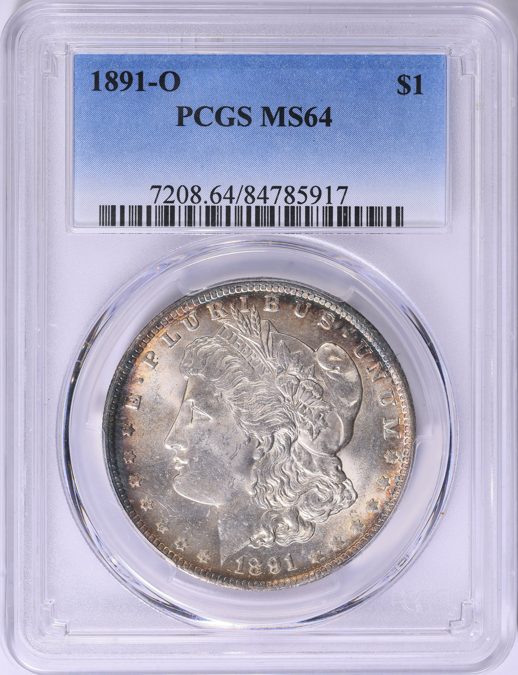 1891-O Morgan Silver Dollar PCGS MS-64 (Toned) (Item 1796209) | GreatCollections Coin Auctions