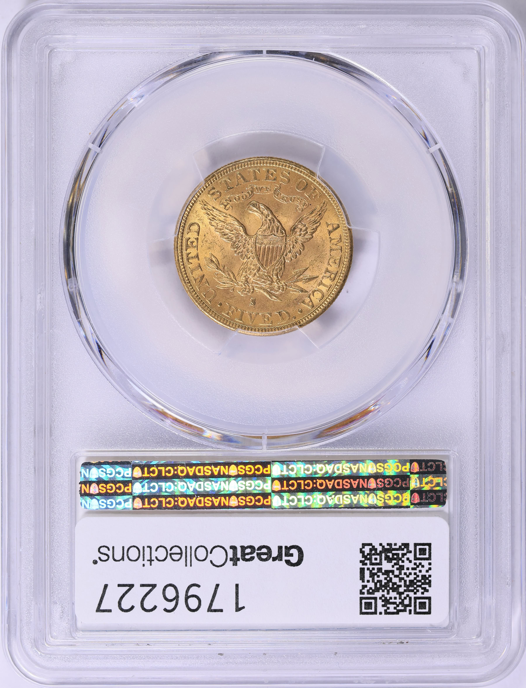 1893-S Liberty Gold Half Eagle PCGS MS-64 (CAC Green) (The Fairmont Collection) (Item 1796227 ...