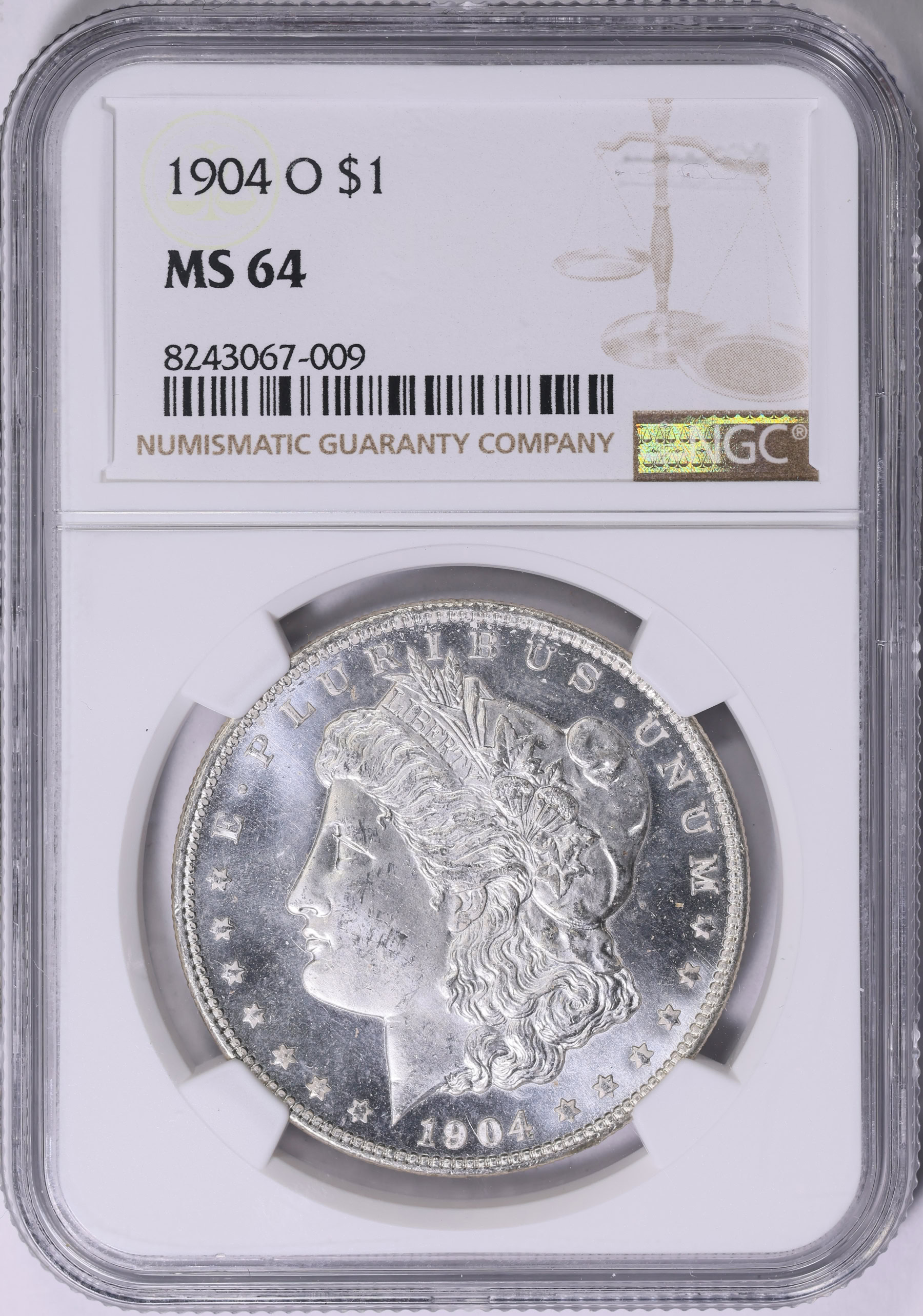 1904-O Morgan Silver Dollar NGC MS-64 (Item 1796424) | GreatCollections Coin Auctions