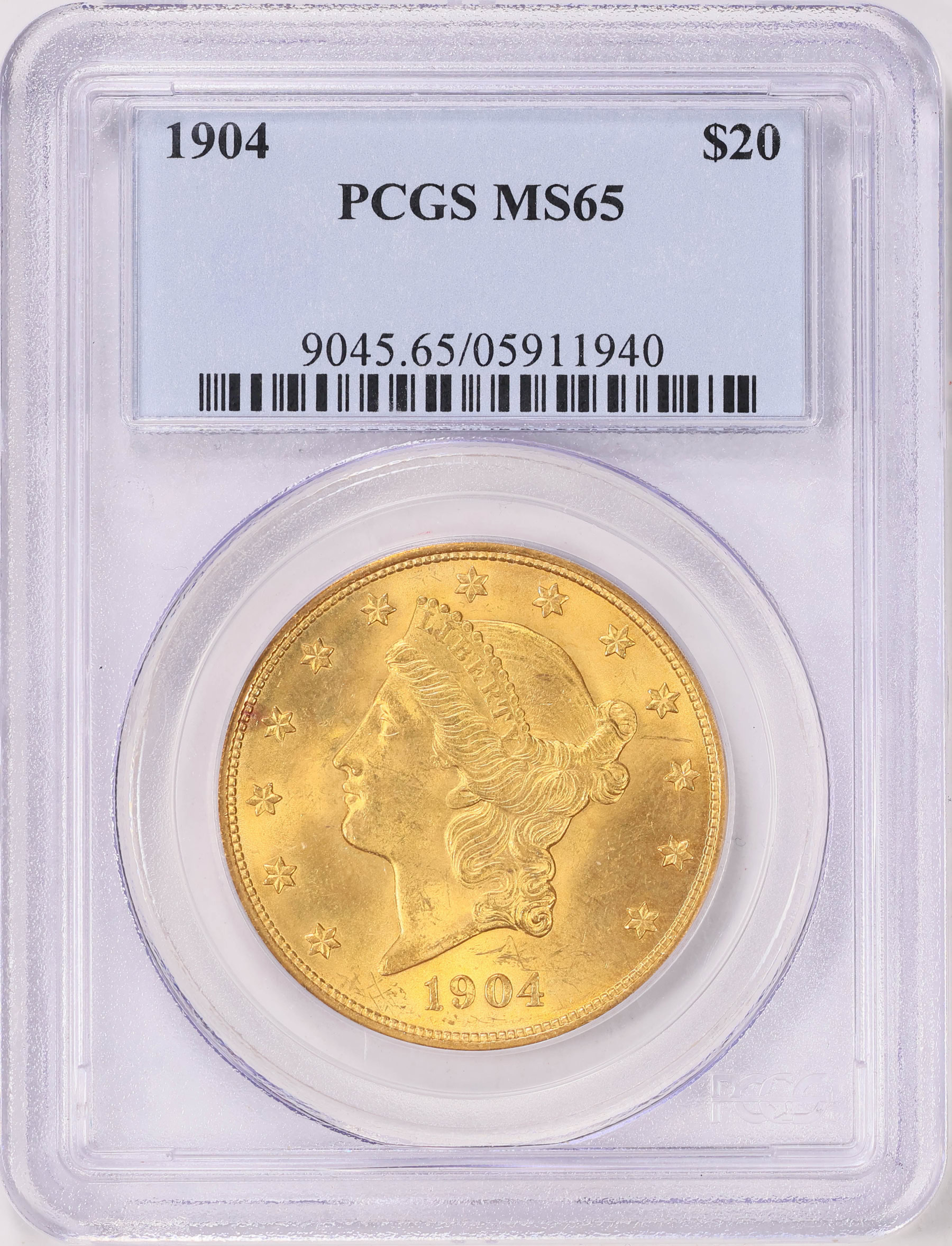1904 Liberty Gold Double Eagle PCGS MS-65 (Item 1796439) | GreatCollections Coin Auctions