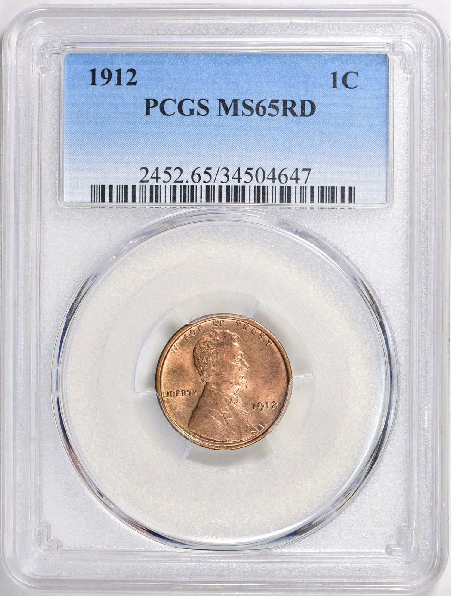 1912 Lincoln Cent PCGS MS-65 RD (Item 1796650) | GreatCollections Coin Auctions