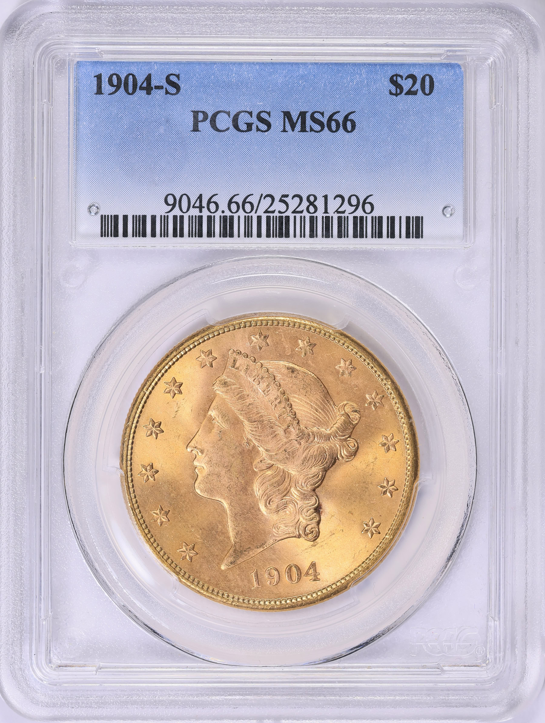 1904-S Liberty Gold Double Eagle PCGS MS-66 (Item 1796792) | GreatCollections Coin Auctions